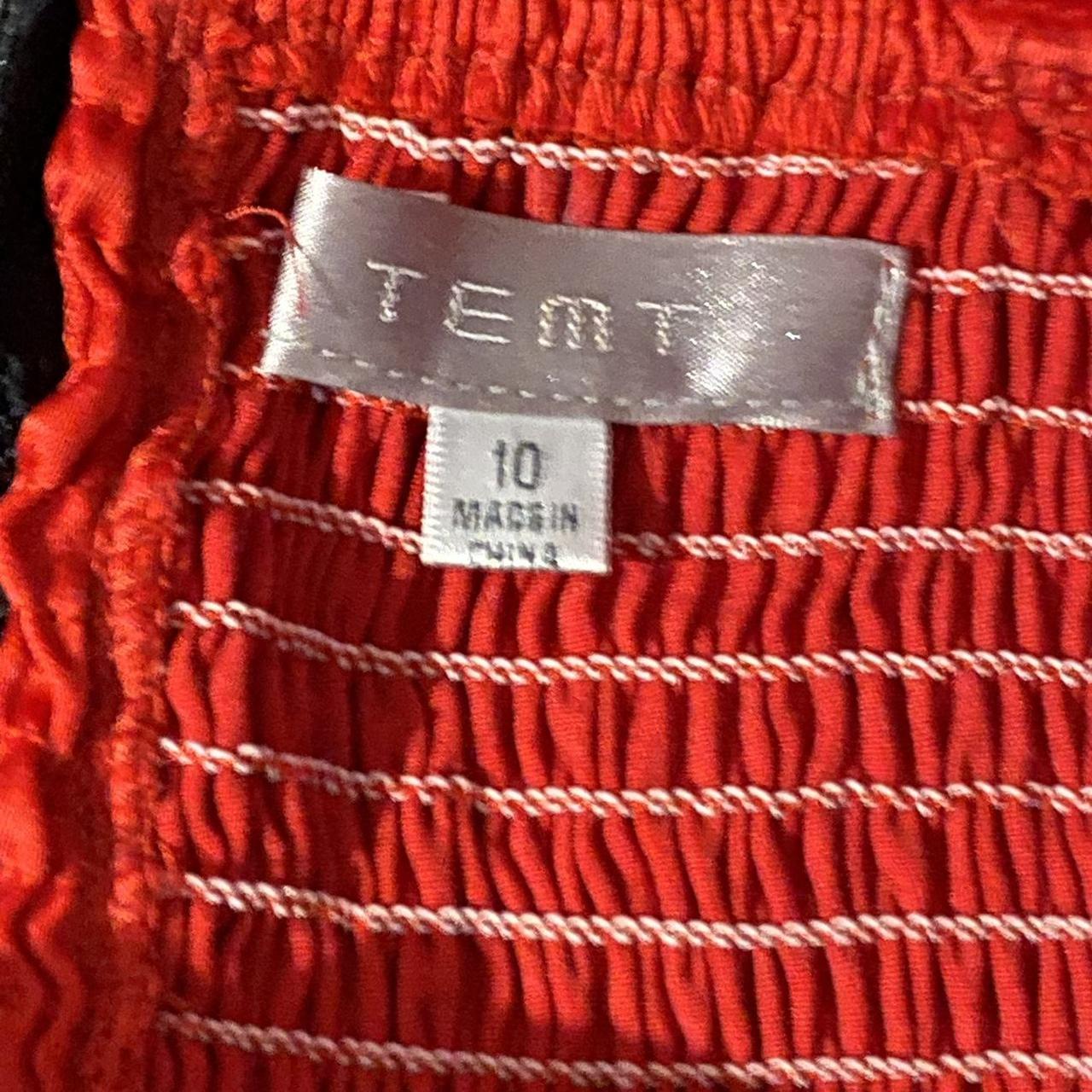 TEMT Red and black milkmaid corset top, crossover... | Depop