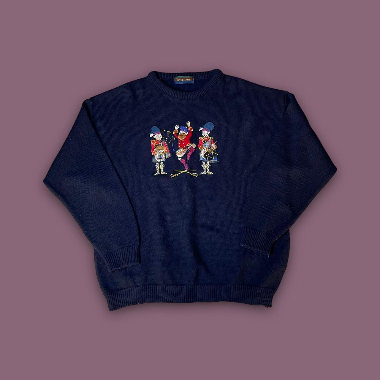 🏴󠁧󠁢󠁳󠁣󠁴󠁿 Vintage Scottish Band-Pipe Jumper 🏴󠁧󠁢󠁳󠁣󠁴󠁿... - Depop