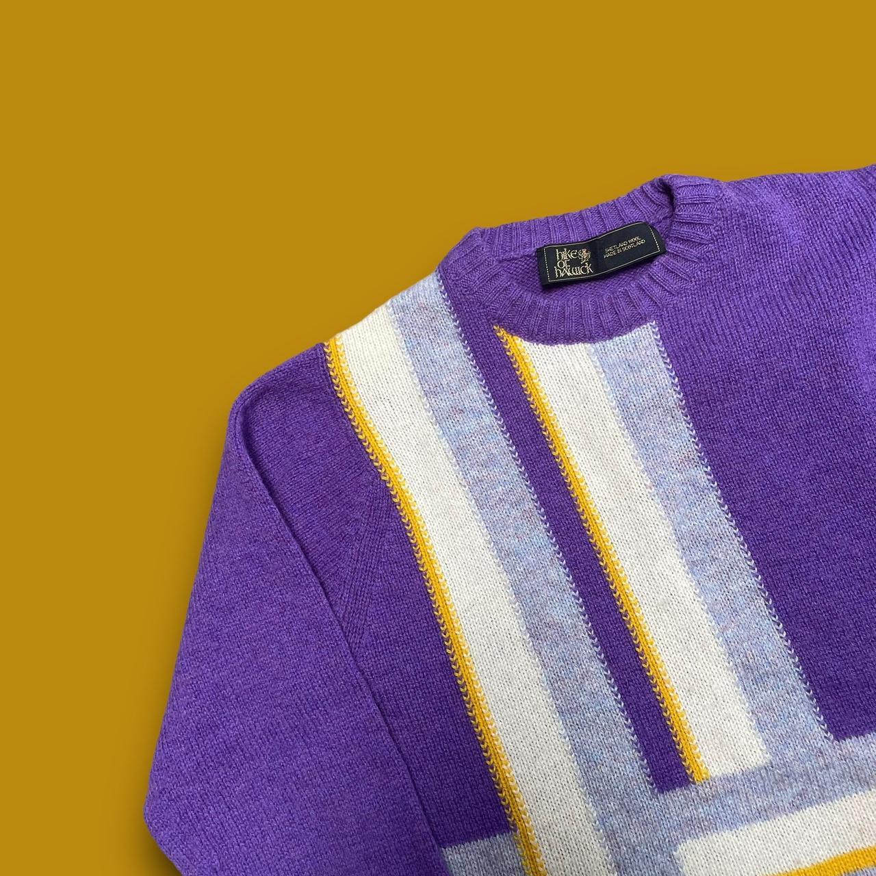 💜 Vintage Knitted Shetland Wool Jumper 💜 Super... - Depop