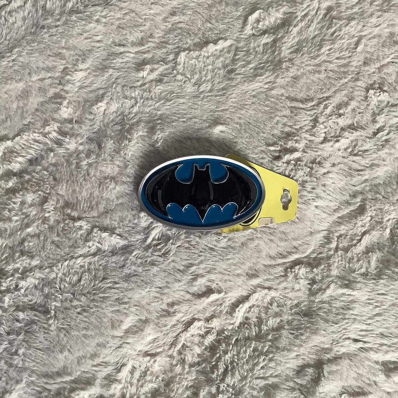 Silver and blue Batman belt buckle #Batman #Gothic - Depop