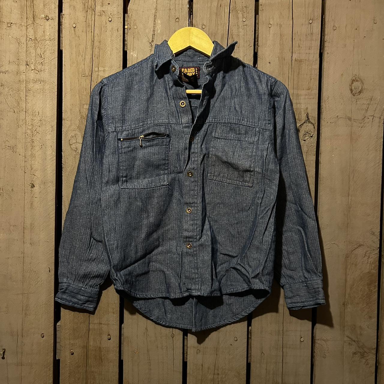 Vintage faded glory button down. Metal buttons.... | Depop