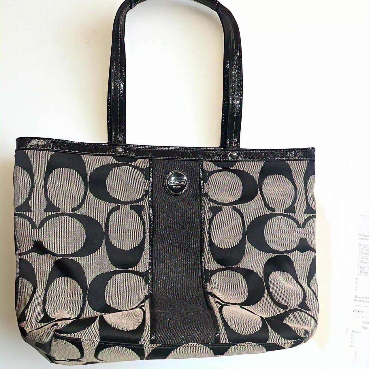 Vintage coach “C” pattern midi tote bag #vintage... | Depop