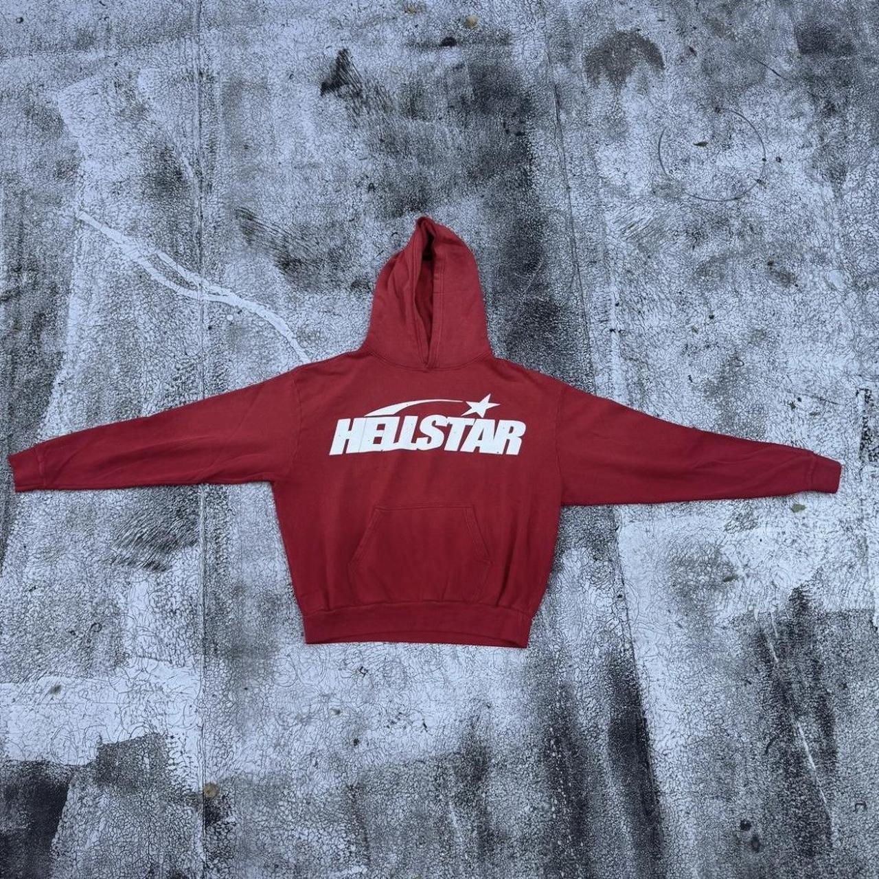 Red hellstar uniform hoodie. Large #hellstar - Depop