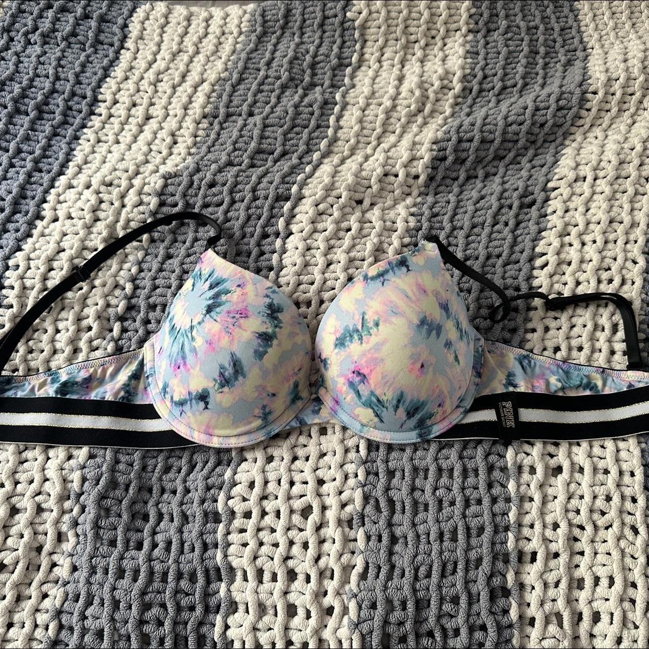 Victoria’s secret PINK tie dye push up bra with... - Depop