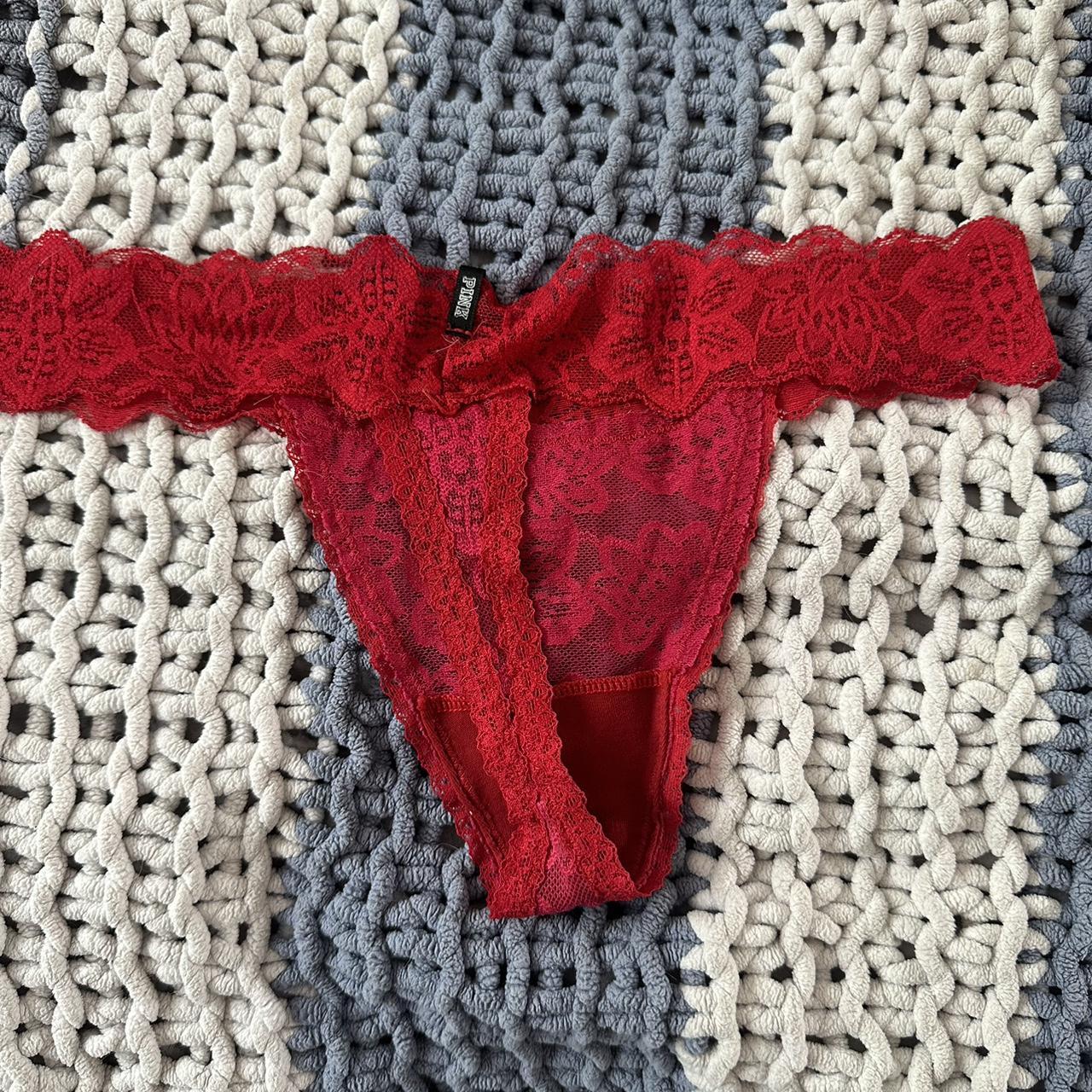 Set of 5 victoria’s secret PINK thongs. Worn a... - Depop