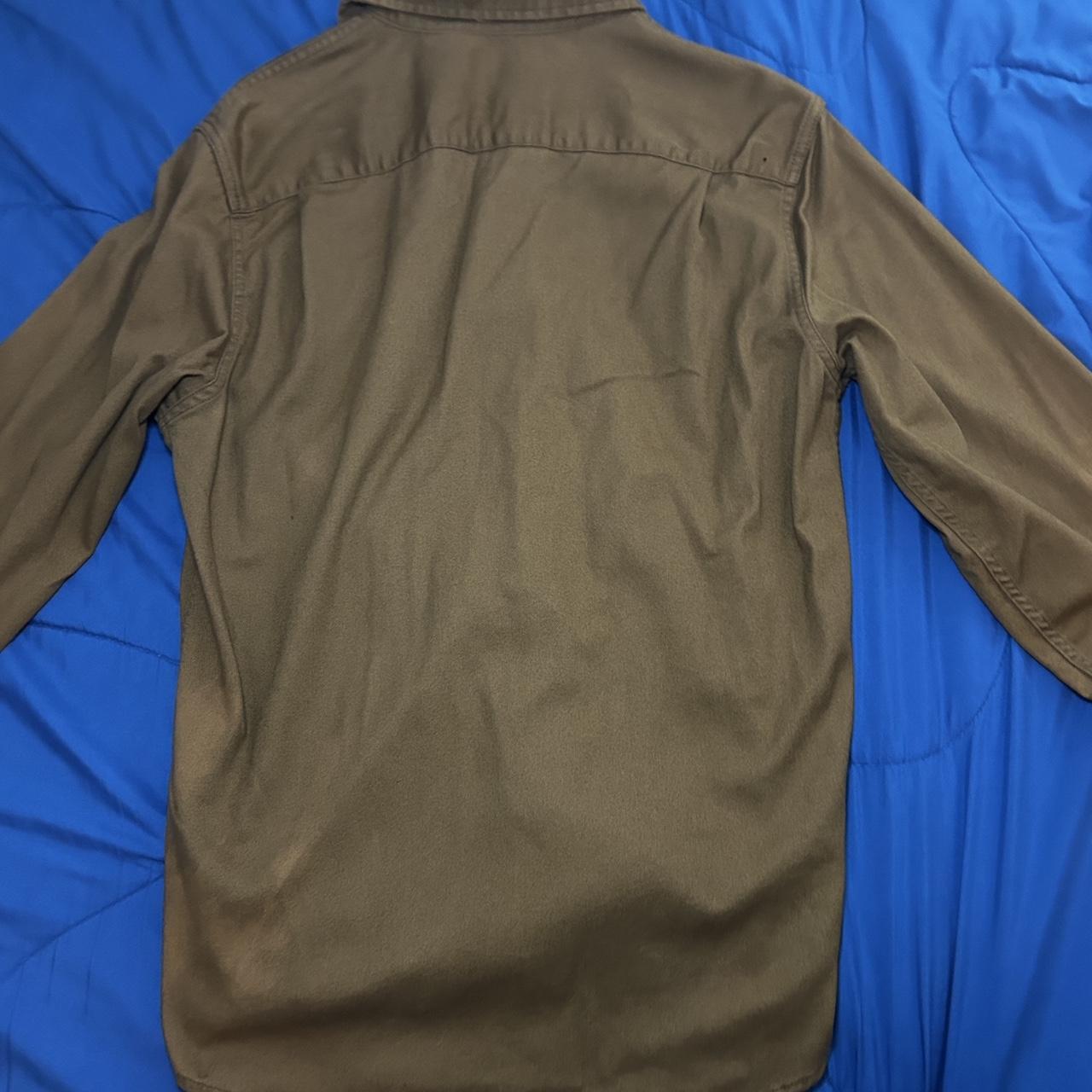 Brown Wranger workwear button-up shirt Size... | Depop
