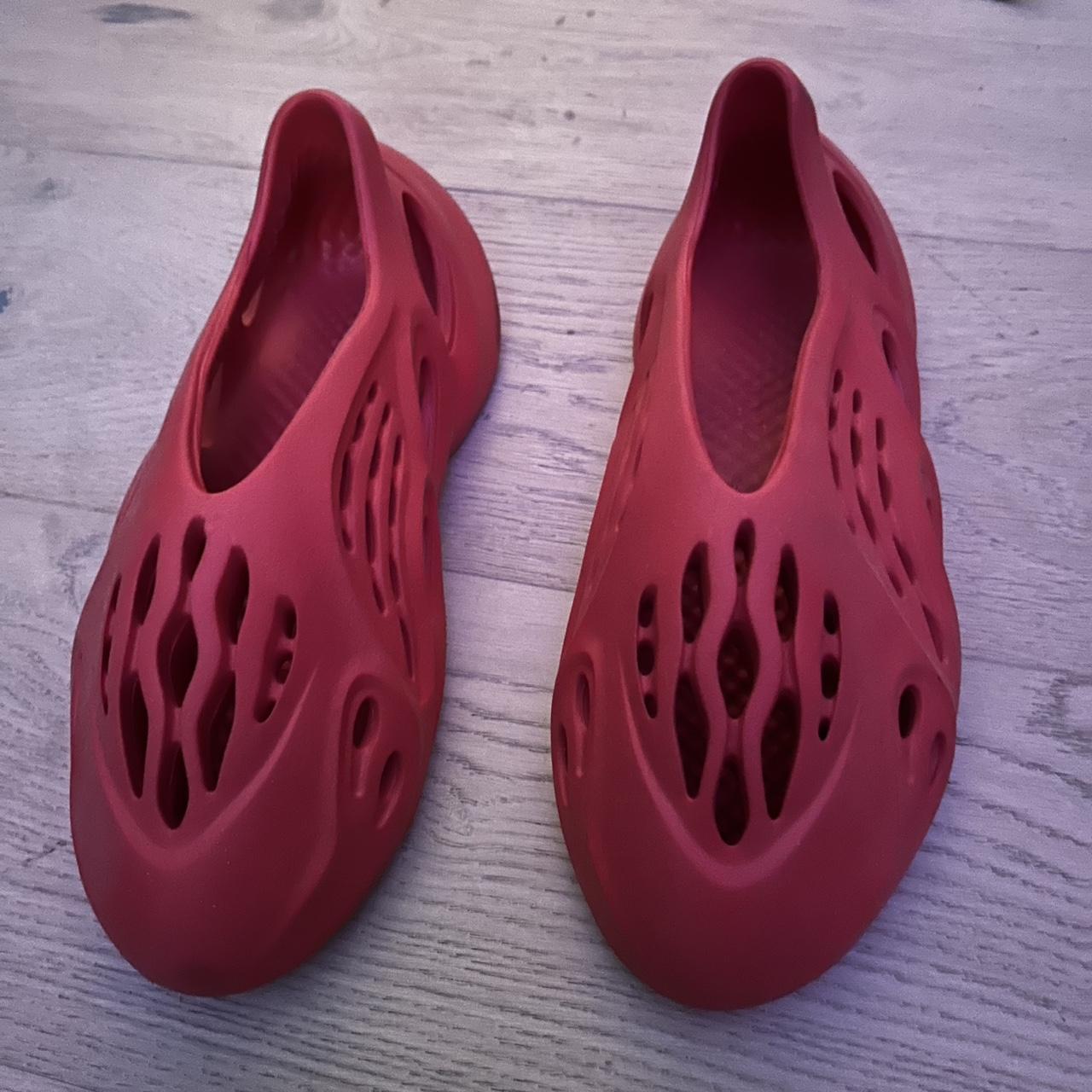 Used red yzy foam runners | Depop