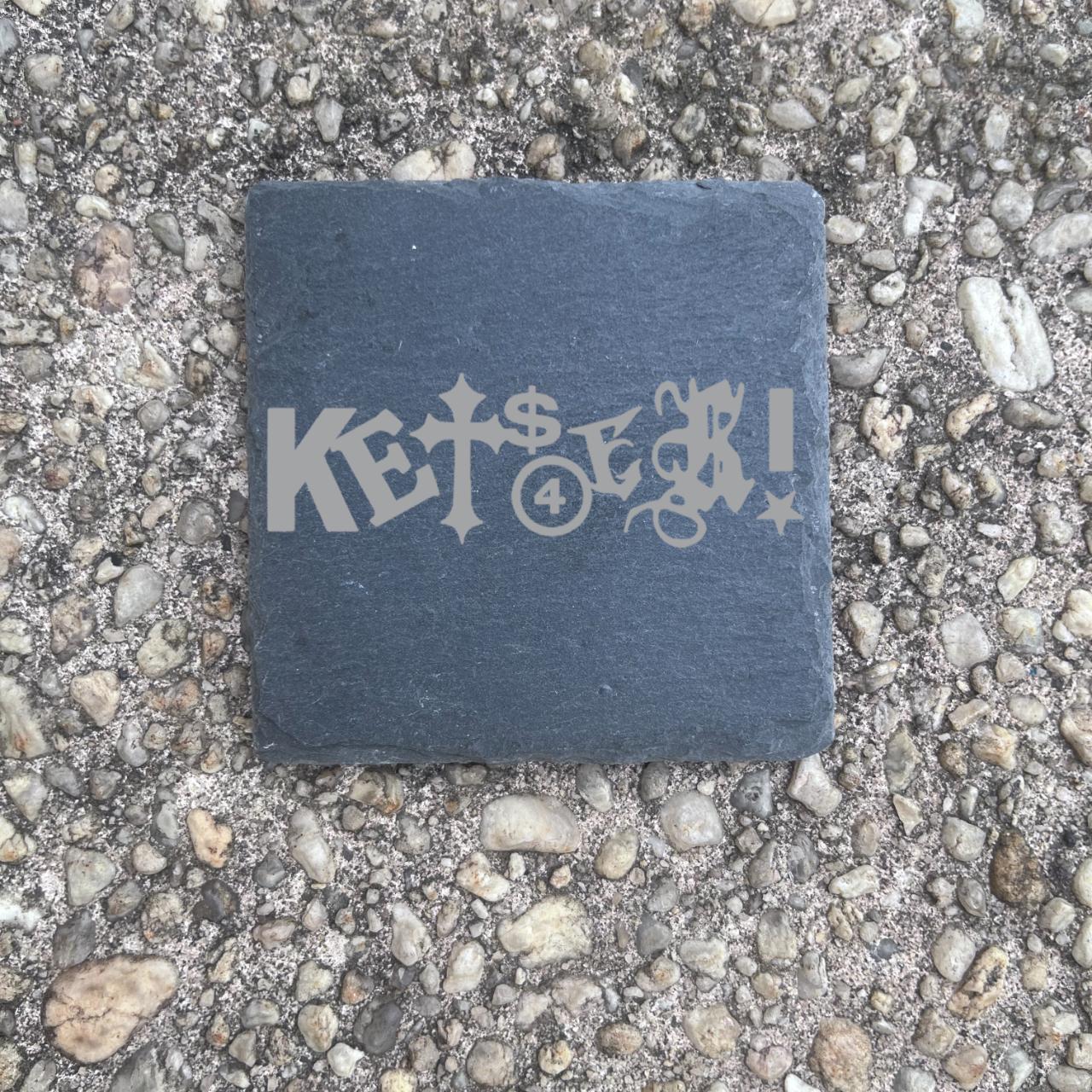 Kets4eki Engraved Slate Coaster Material: Natural... - Depop