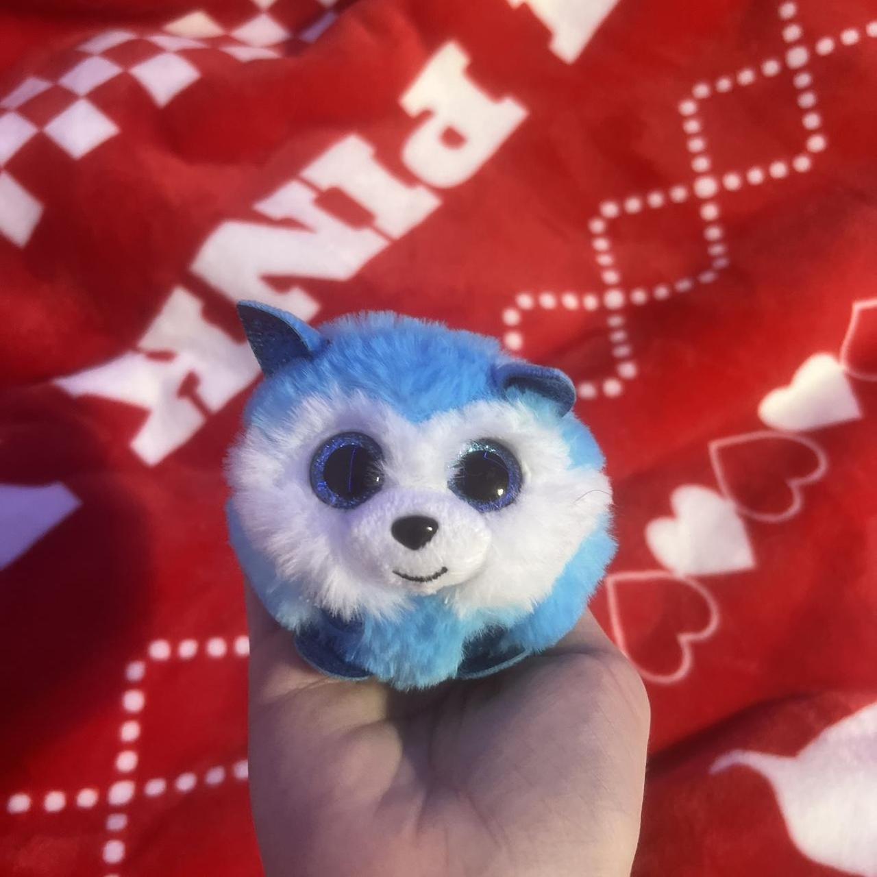 blue fuzzy ball #cute #stuffedanimal #beanieboo... | Depop