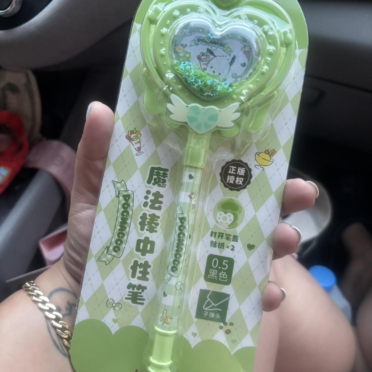 Cute green and white Pochaco pen wand #kawaii | Depop