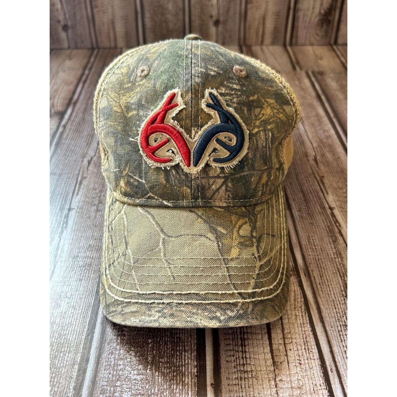 Realtree Camo Hat Cap Mesh Fitted Embroidered Deer... - Depop