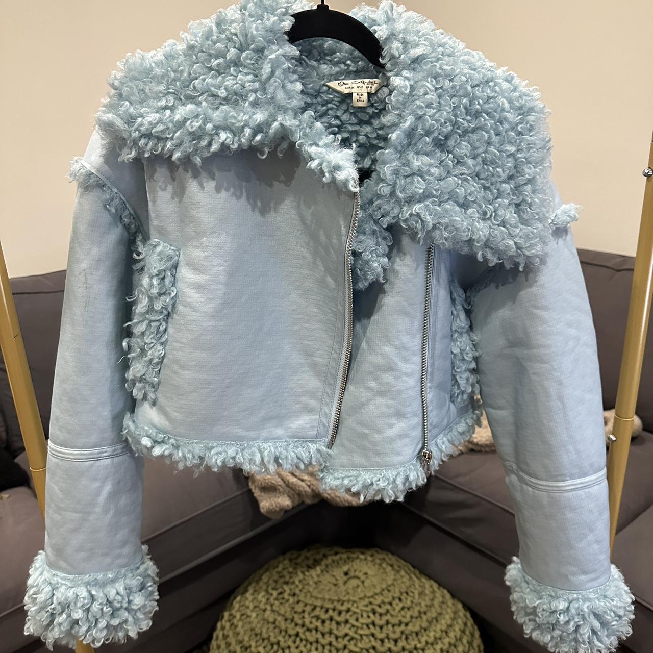 Pastel blue PLT Aviator Jacket NWT, never... - Depop