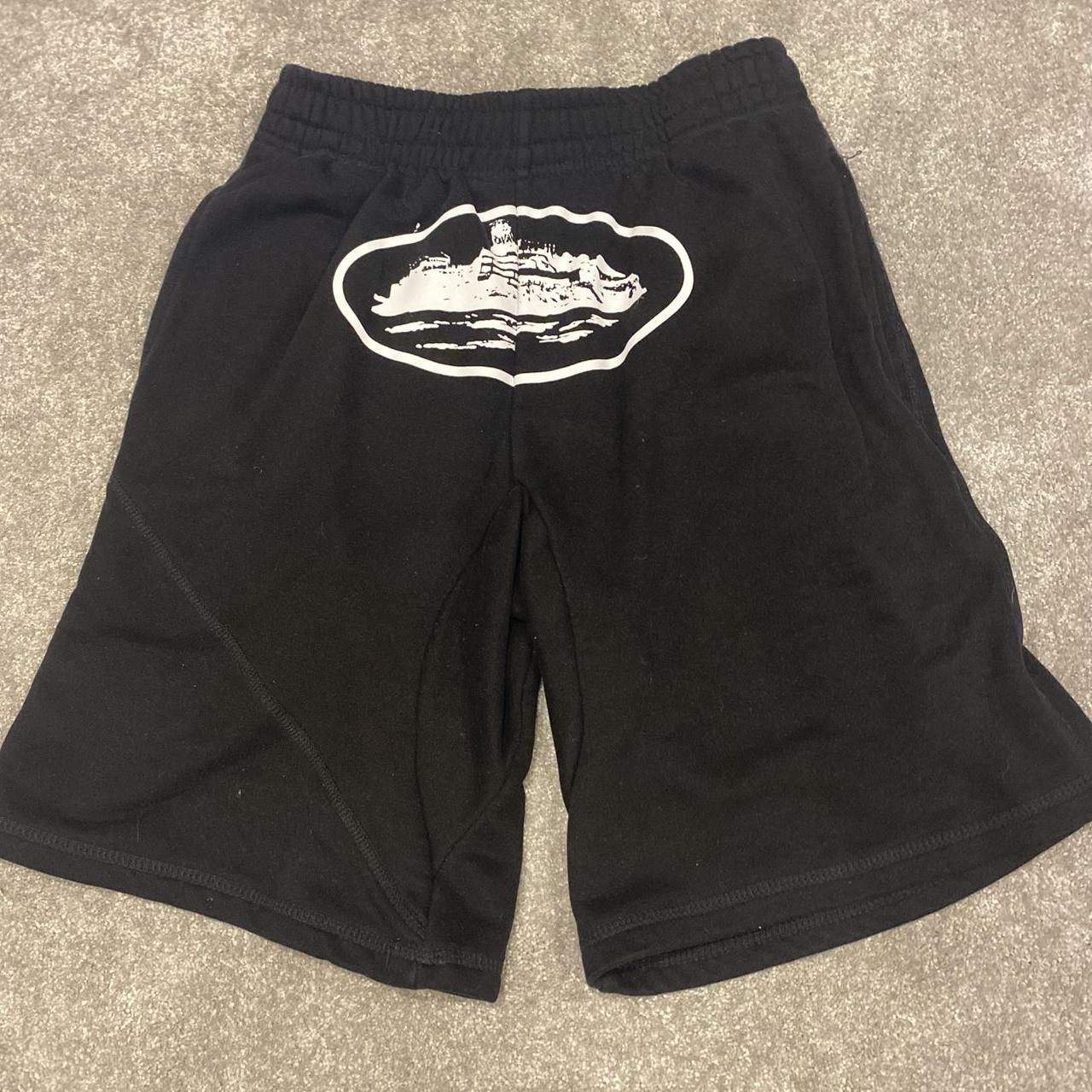 Small black and white Cortez shorts - Depop