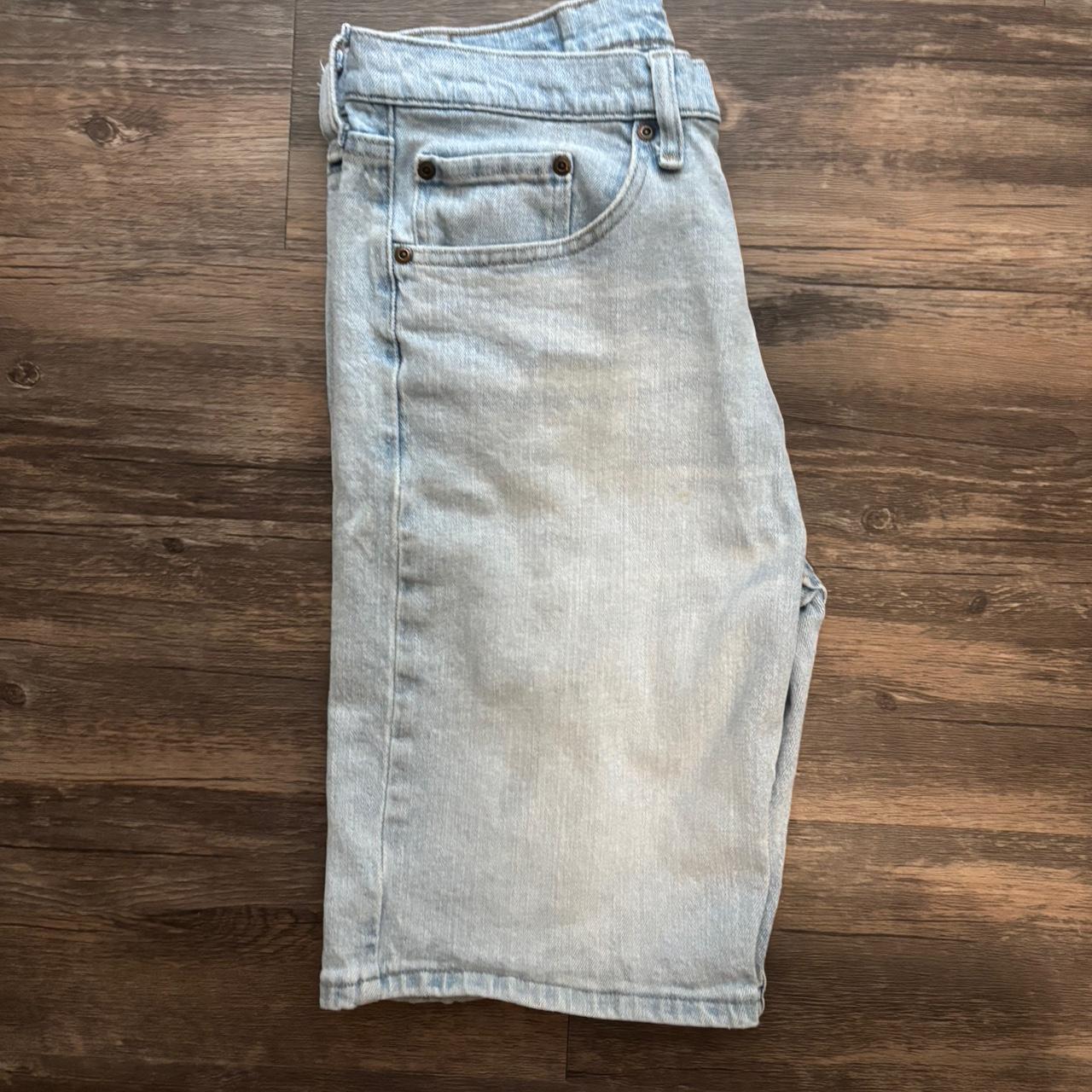 Light blue Wrangler denim Jorts #Jorts | Depop
