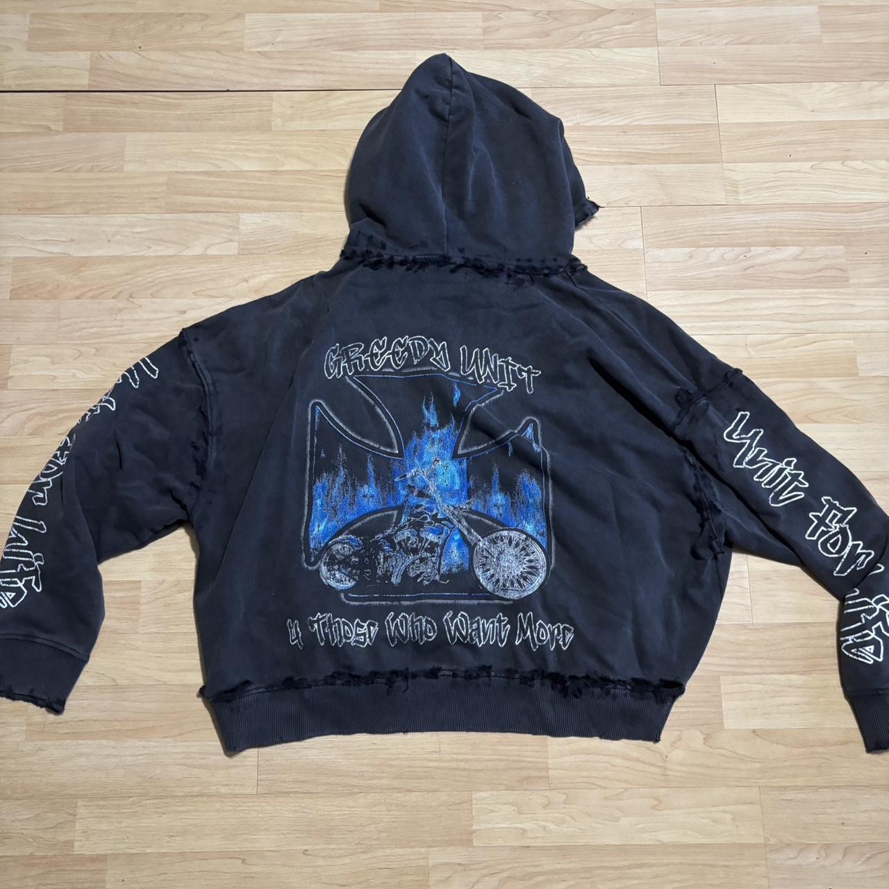 Greedy Unit Chopper Hoodie Size Small / sold out... | Depop