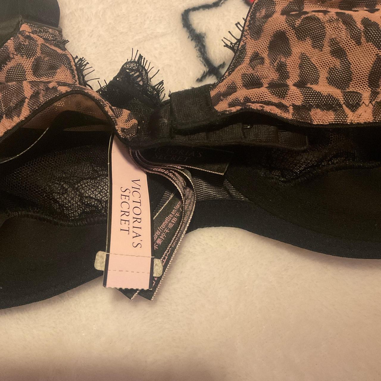 Victoria's Secret leopard print push-up bra... - Depop