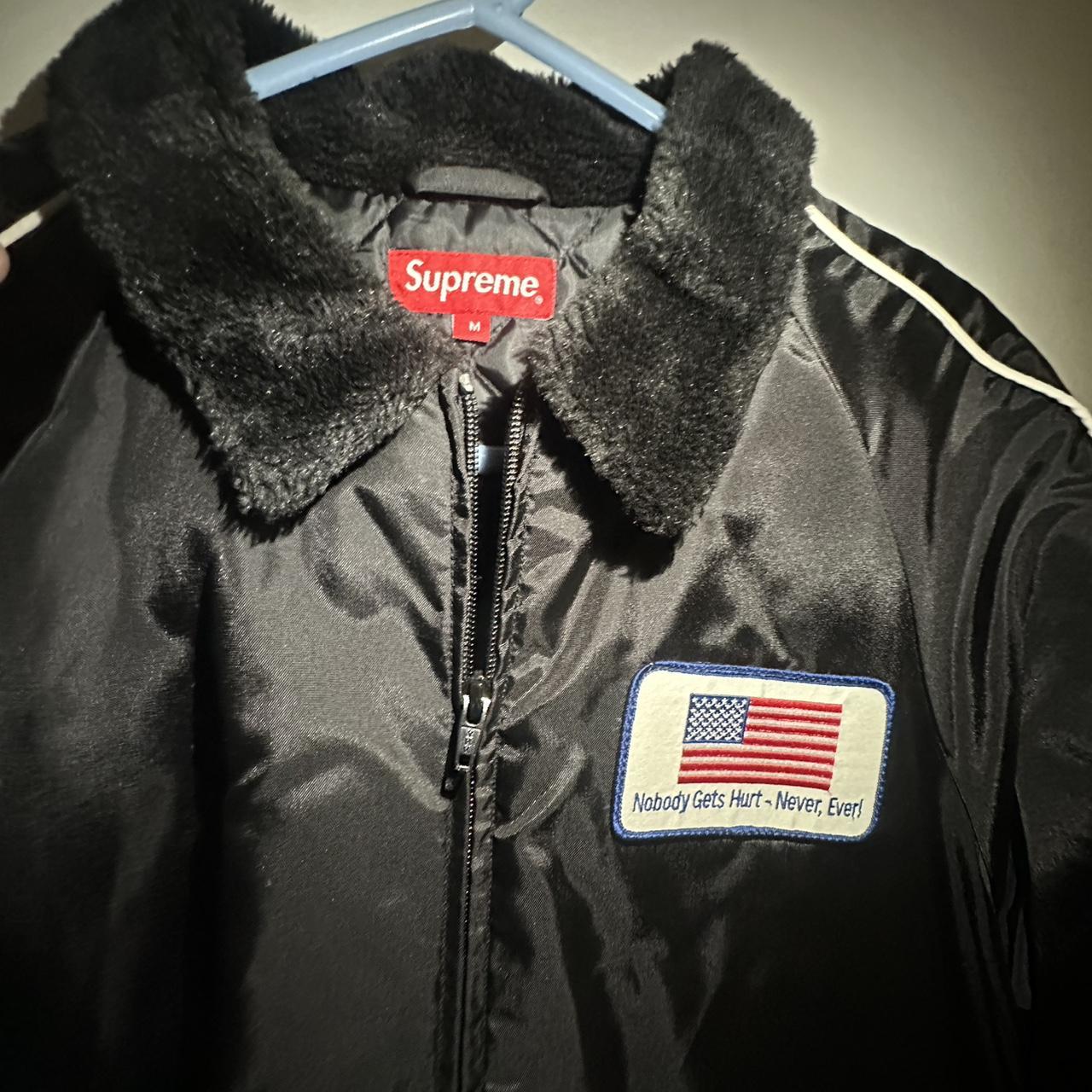 Supreme medium freightliner trucker jacket Fur... | Depop