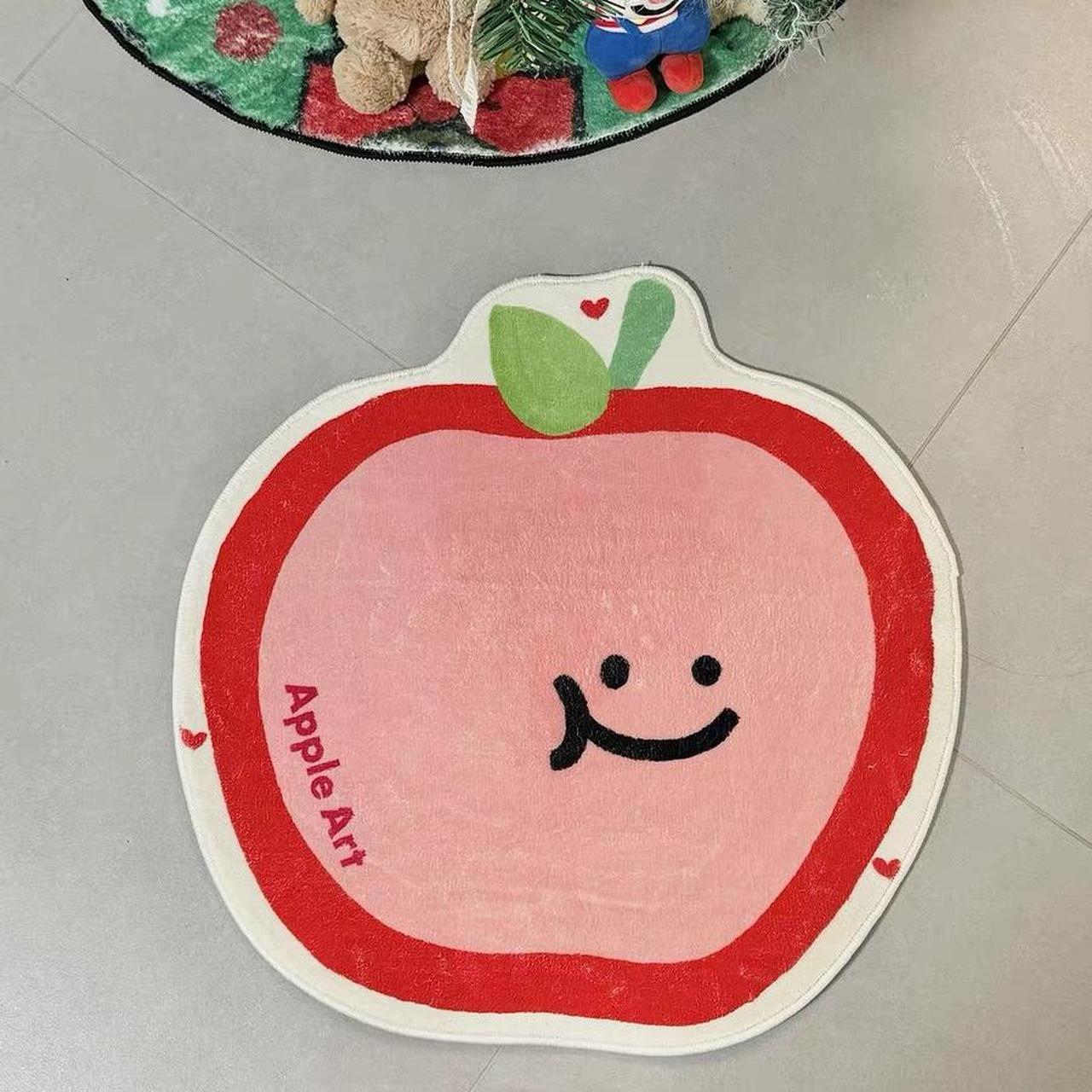 Cute pink apple mat for kitchen or bathroom #kawaii... - Depop
