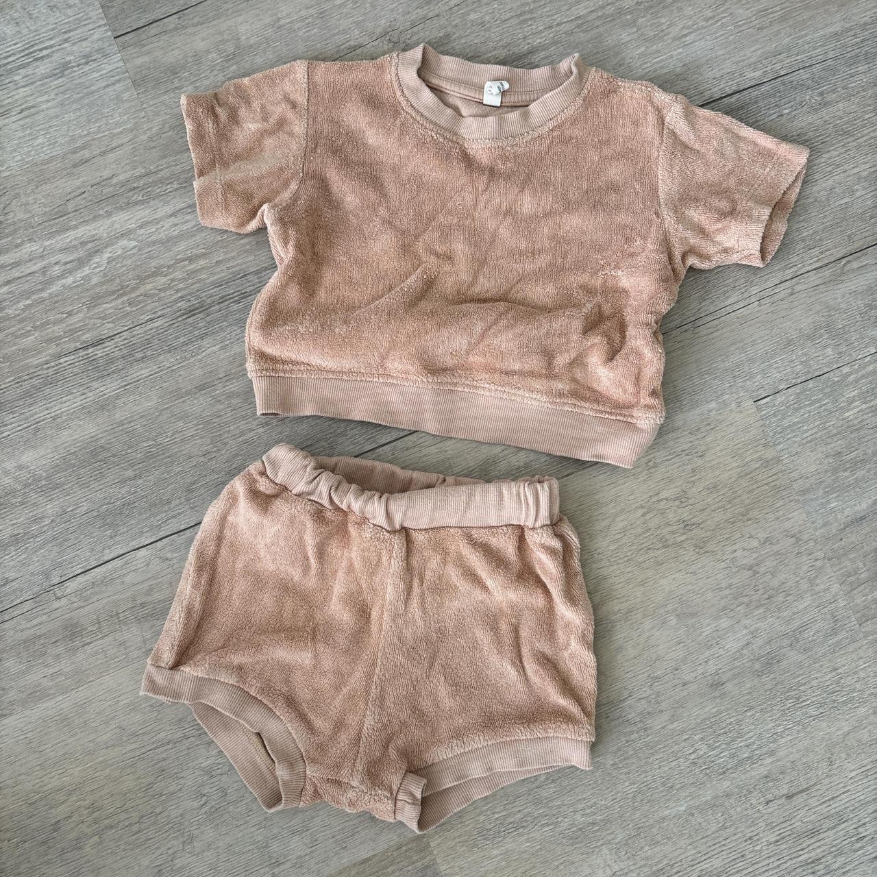 Summer and storm Terry set Pink Size 18mth - Depop