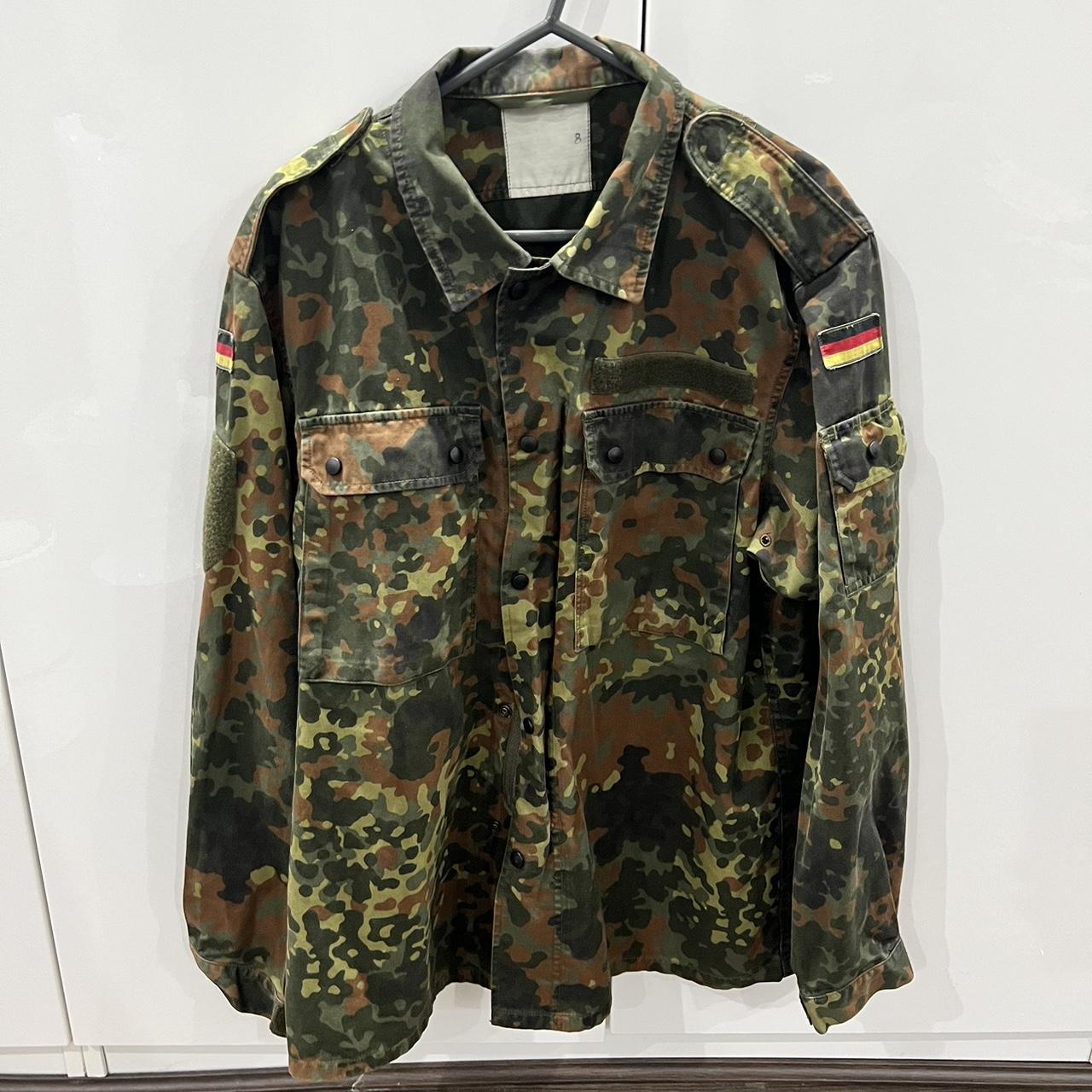 German camouflage army jacket Good condition Size... - Depop