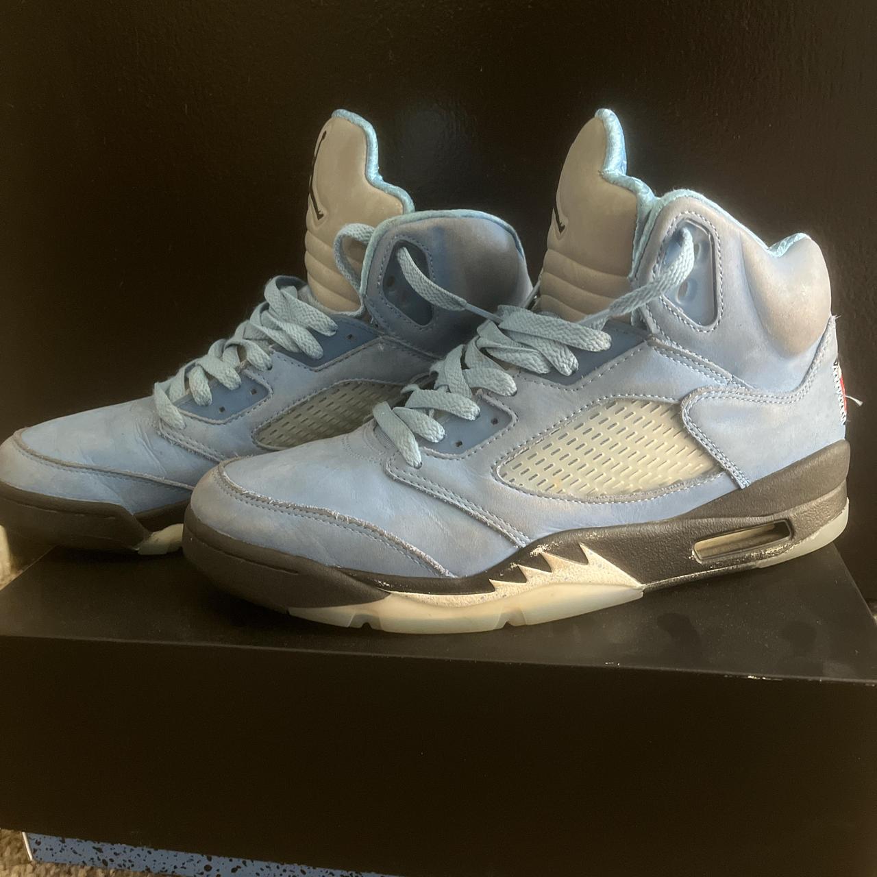 REAL air Jordan 5 retro SE university blue black... - Depop