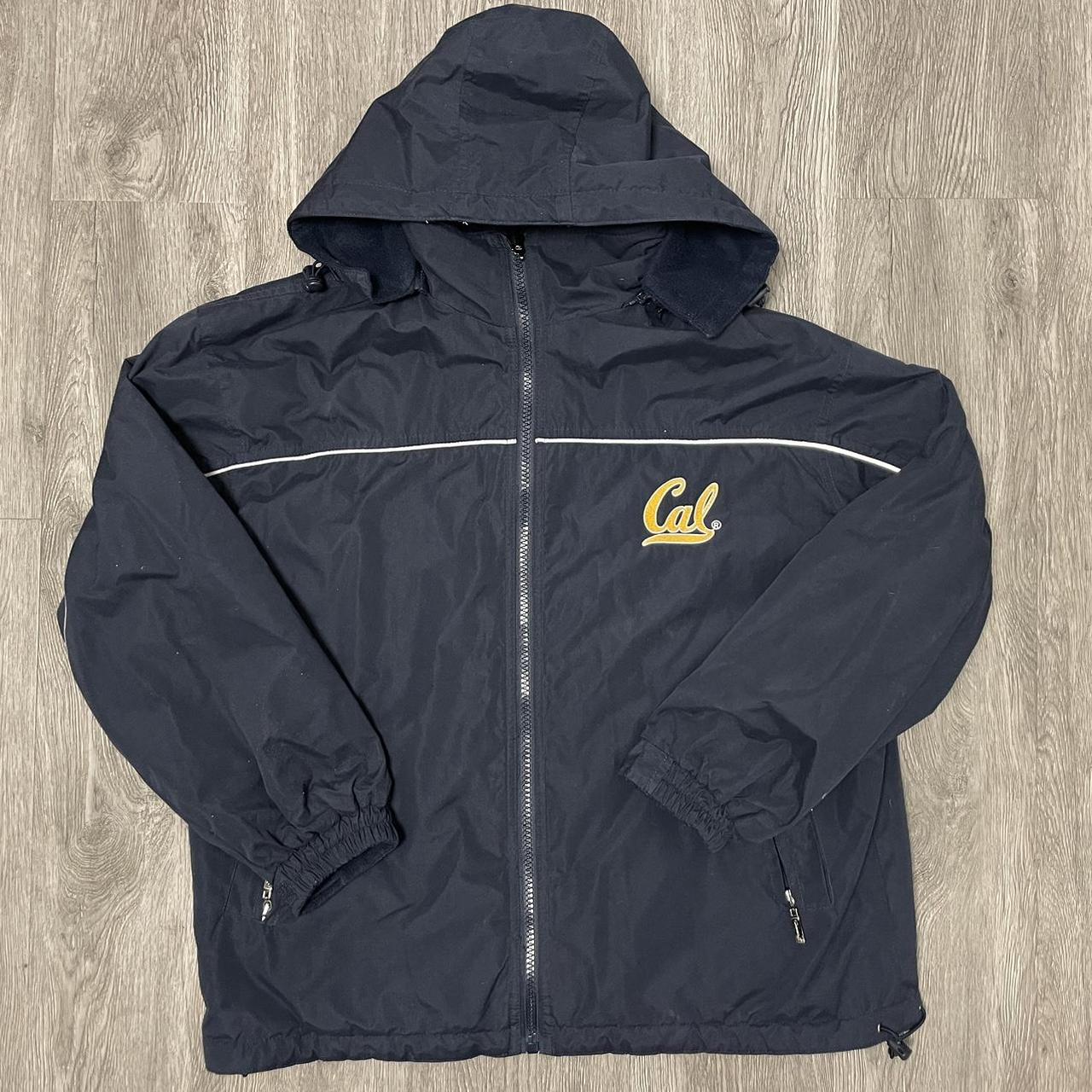 Navy Cal Berkeley jacket with hood jacket Heavy... | Depop