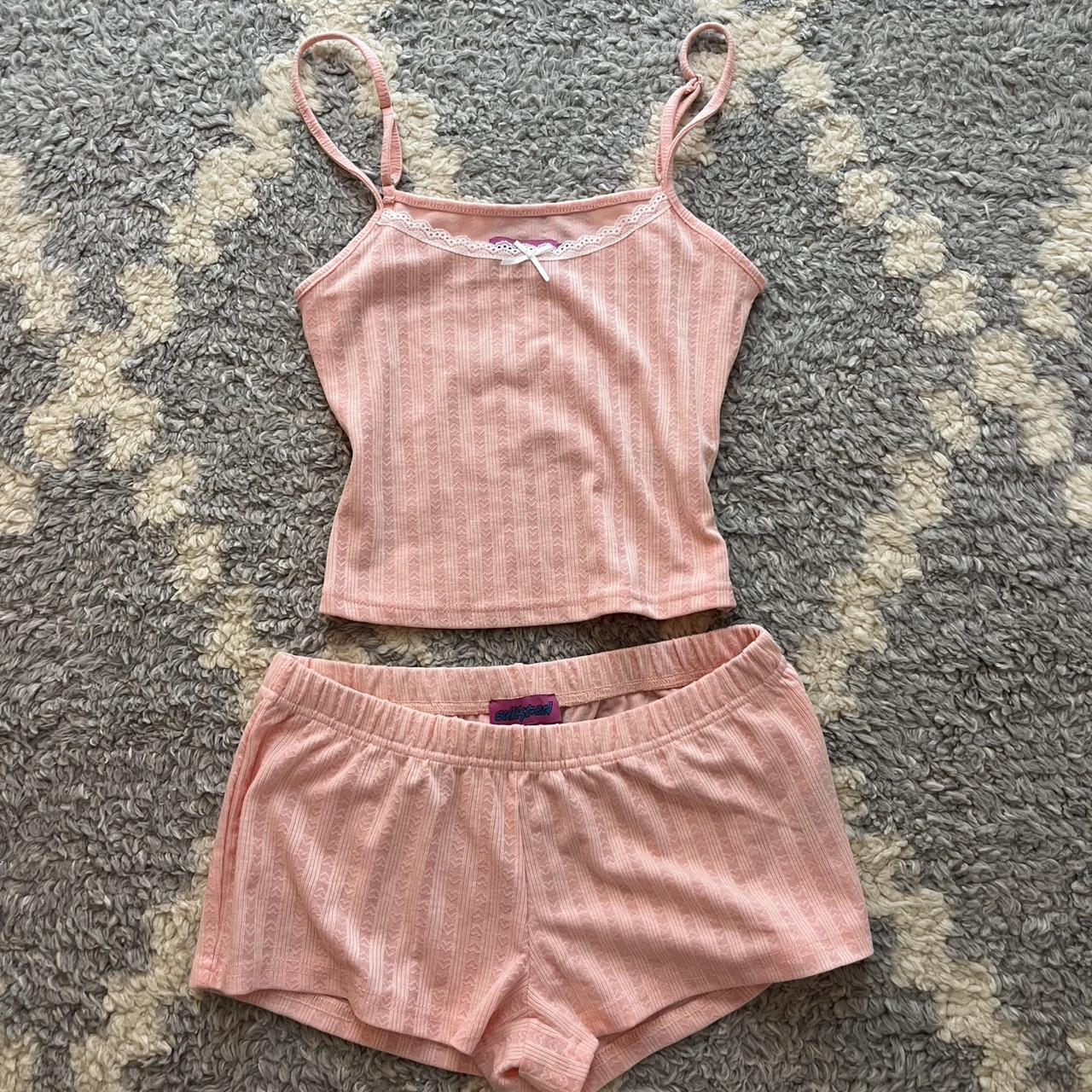 Size: Small top and bottom Edikted Pink Sleep... | Depop