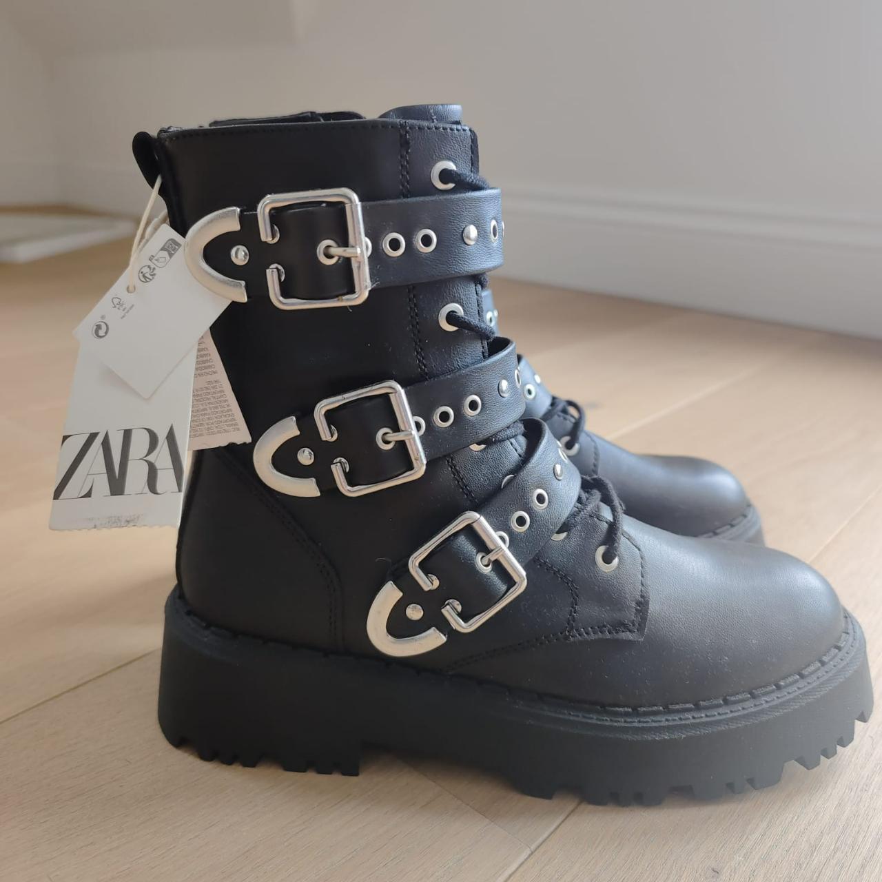 Zara biker boots. New. Never worm. Size EU37 - UK 4.5 - Depop