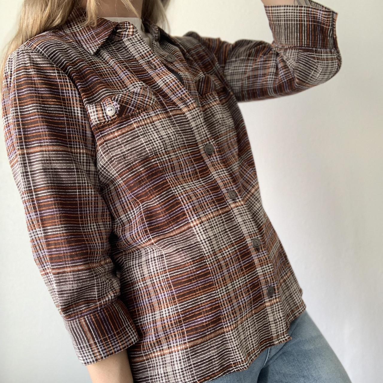 Vintage button down earthy blouse 🌿 90s era vintage... - Depop