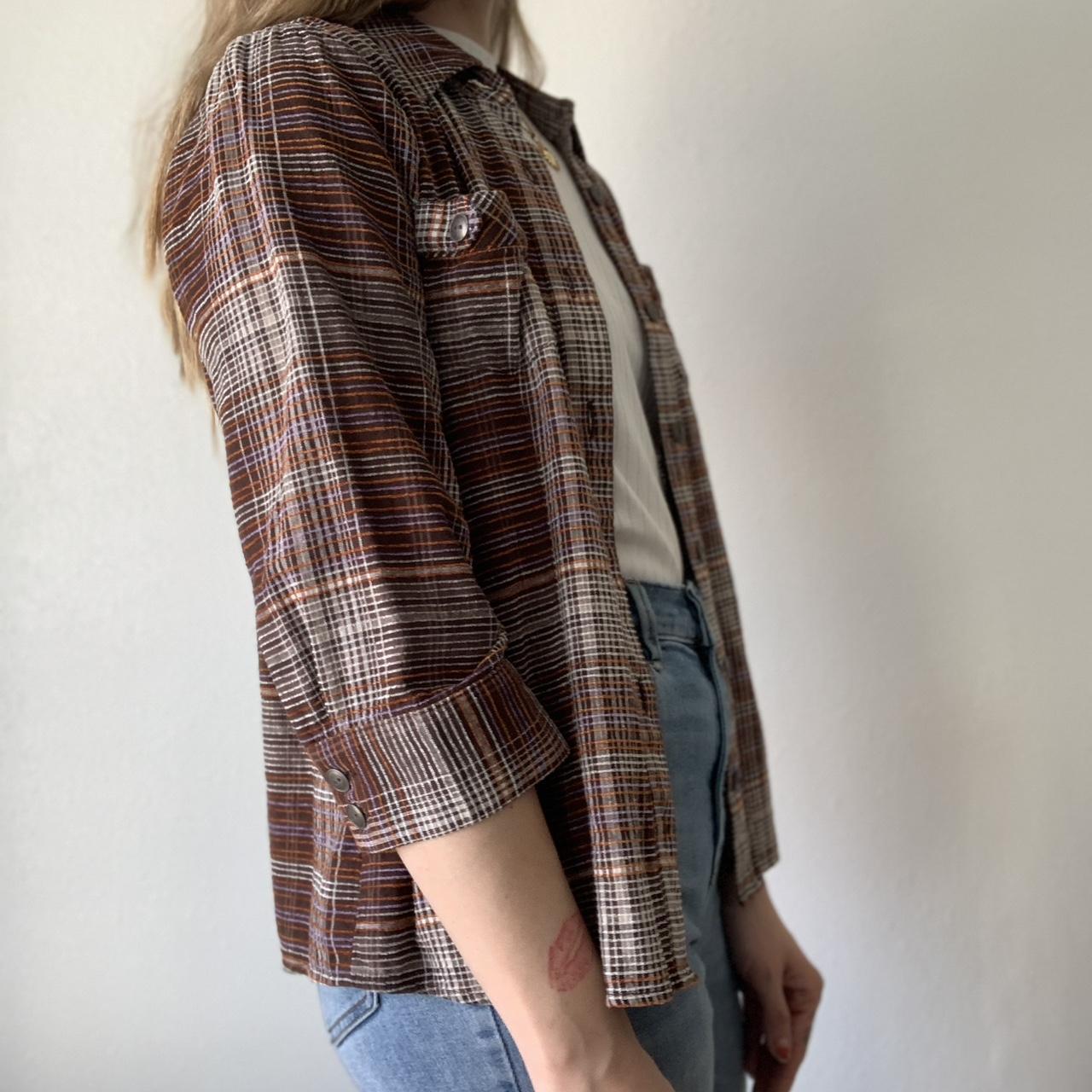 Vintage button down earthy blouse 🌿 90s era vintage... - Depop