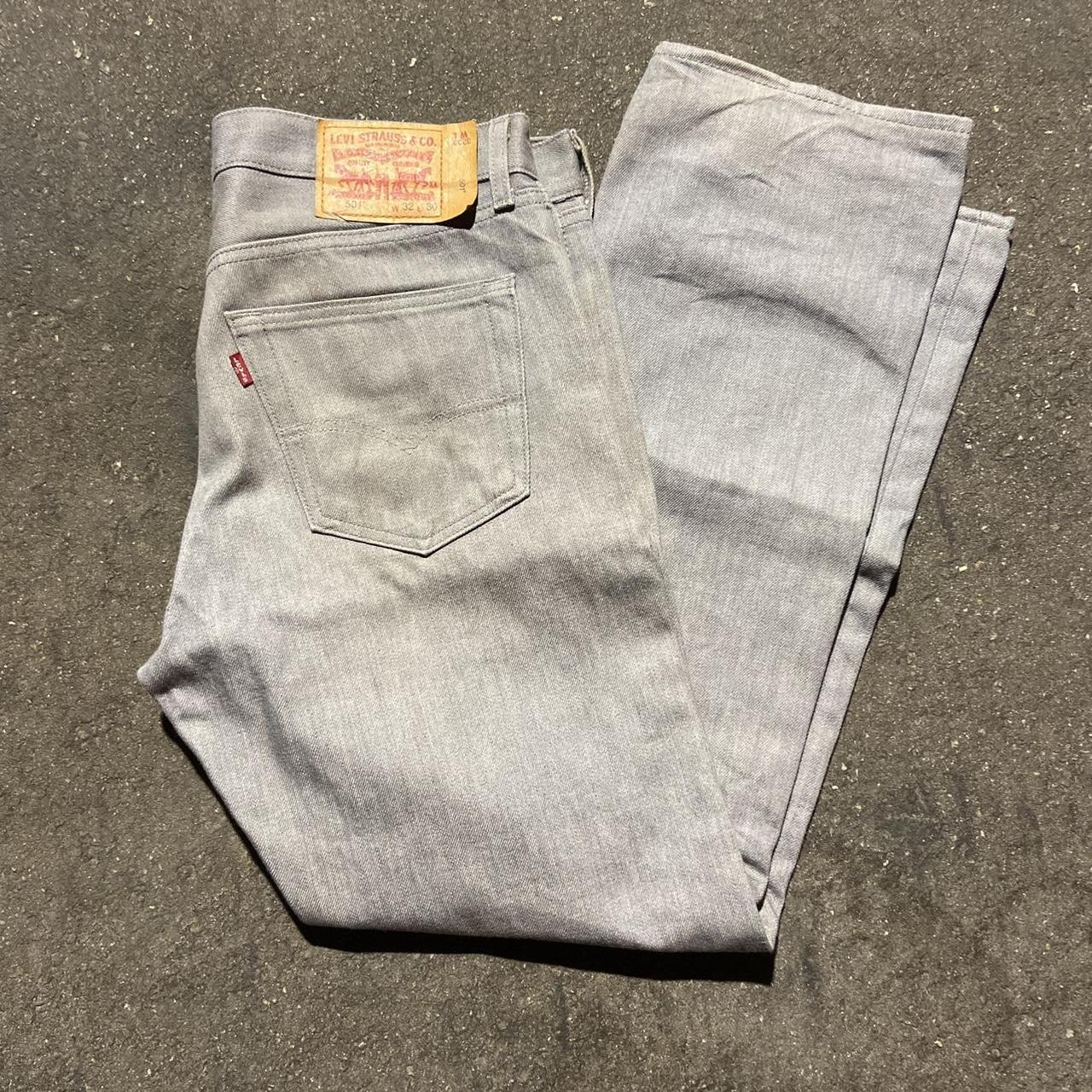 grey Levi's 501 jeans size 32x30 #501s#levis#hood - Depop