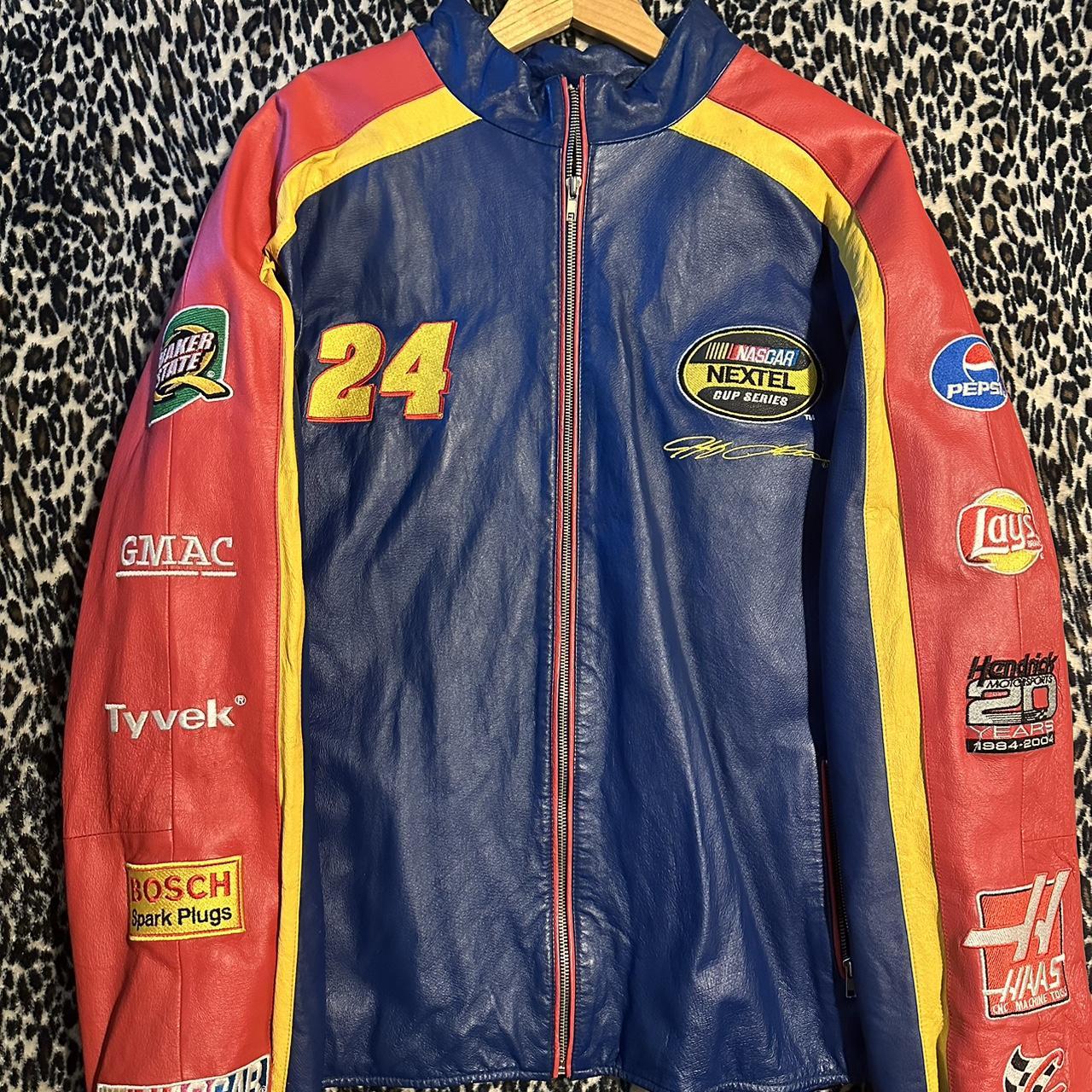 Jeff Hamilton Leather NASCAR Jeff Gordon jacket... | Depop