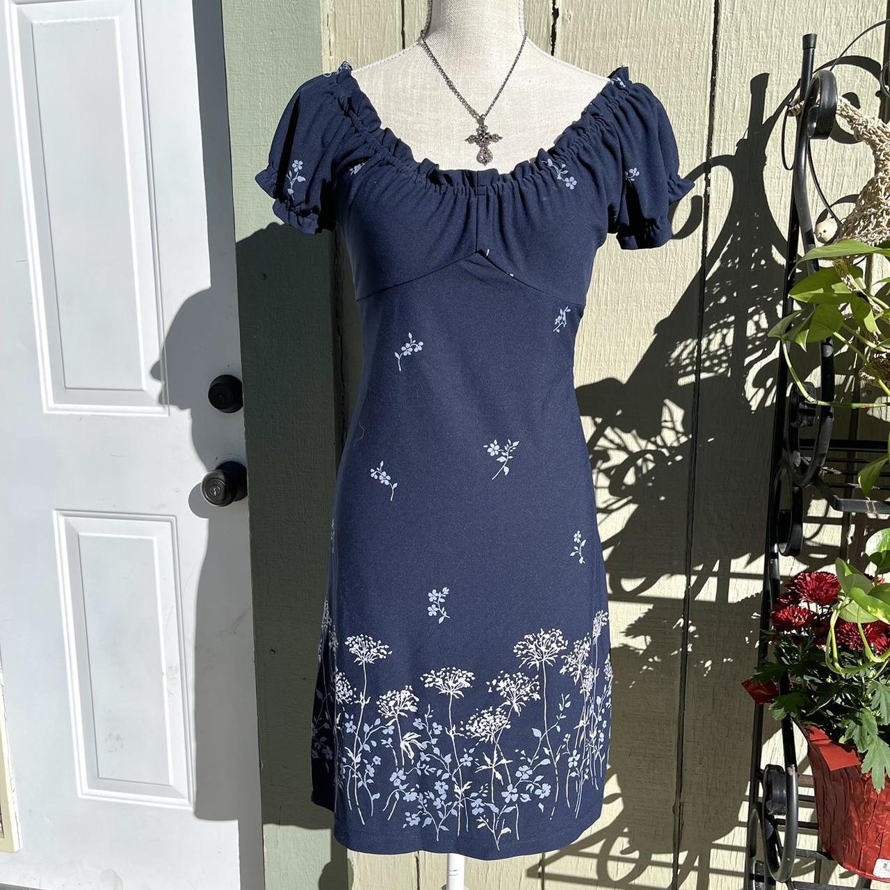 90s vintage fairycore whimsygoth floral milkmaid... - Depop