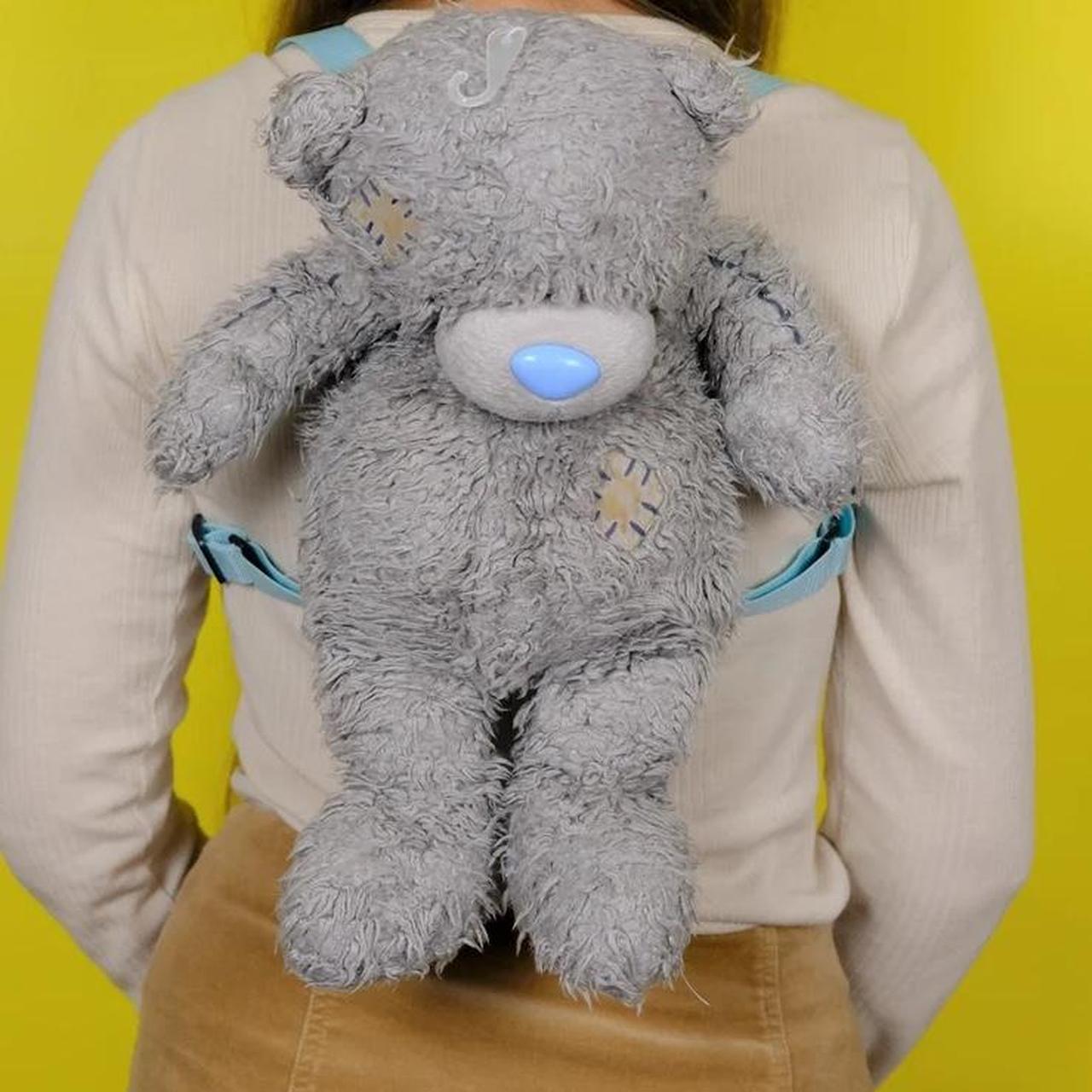 Vintage y2k teddy backpack signs of wear/ being pre... - Depop