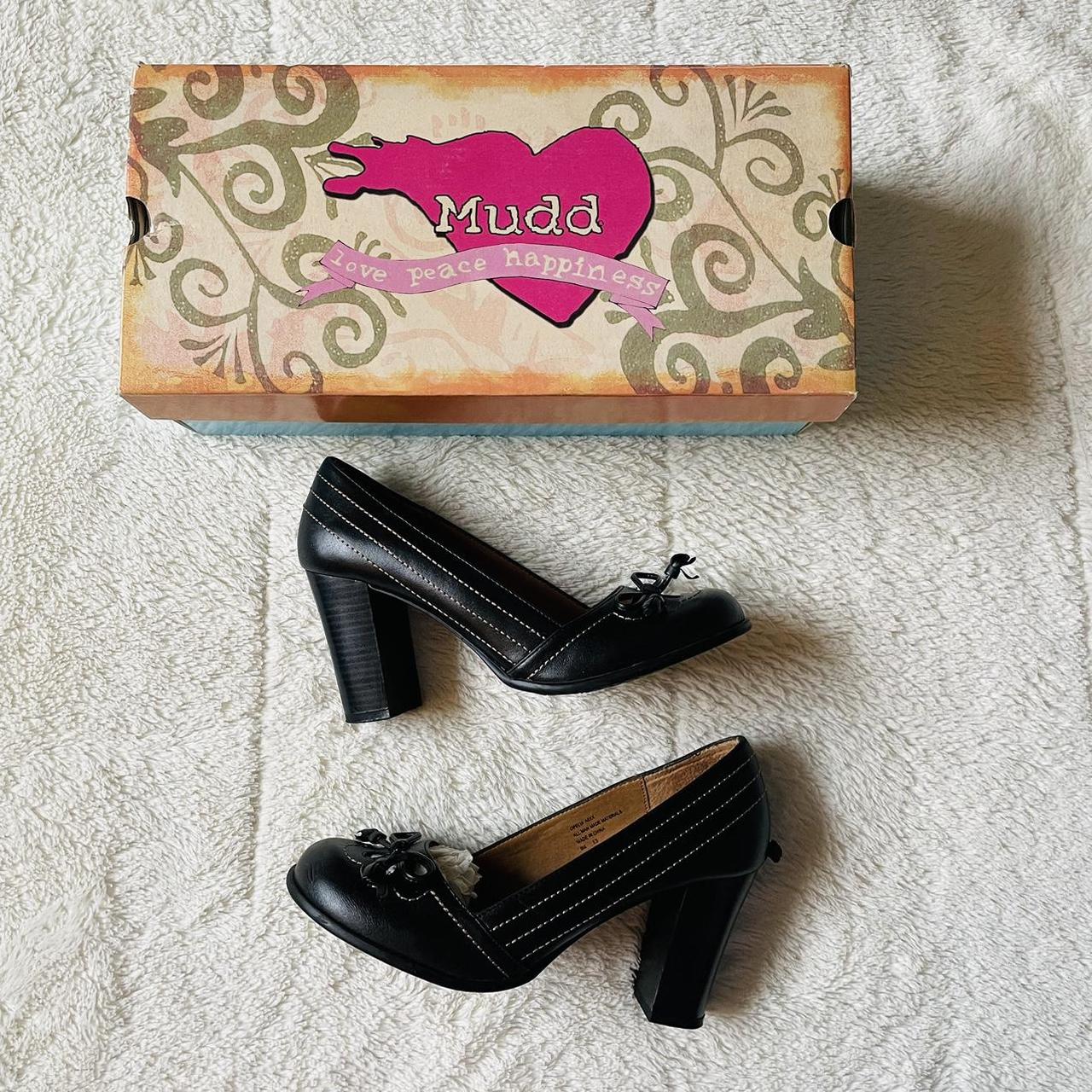 Vintage Y2K Mudd Platform Bow Tie Heels in pre owned... - Depop