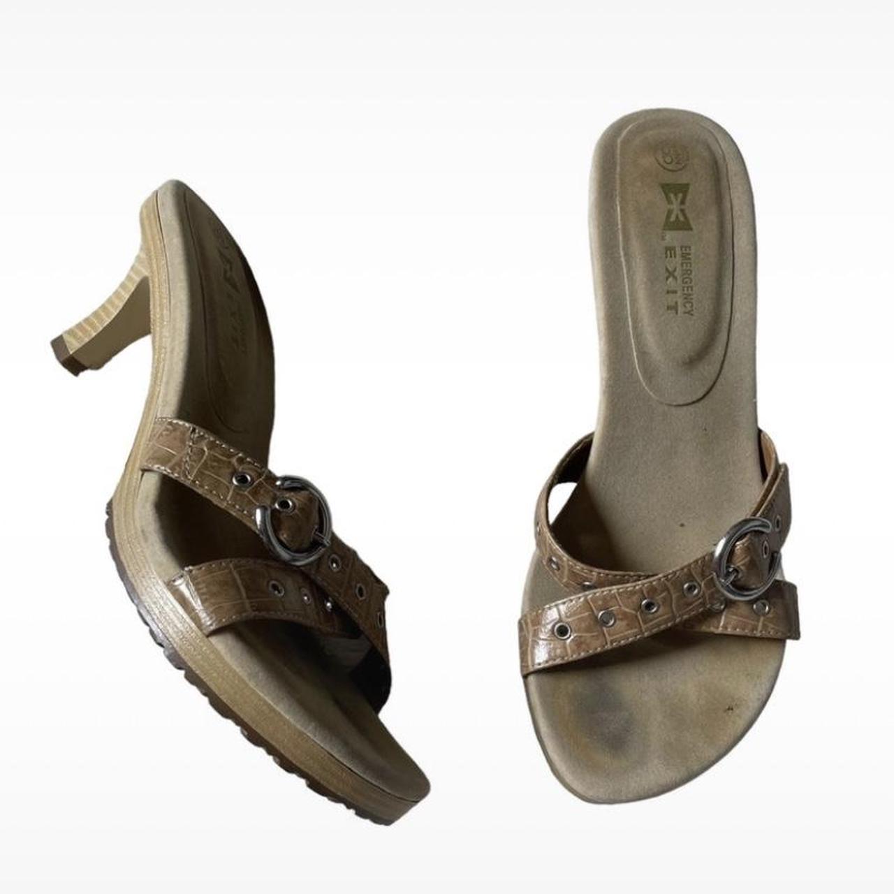 Vintage Y2K Emergency Exit Strappy Heels Sandals in... | Depop