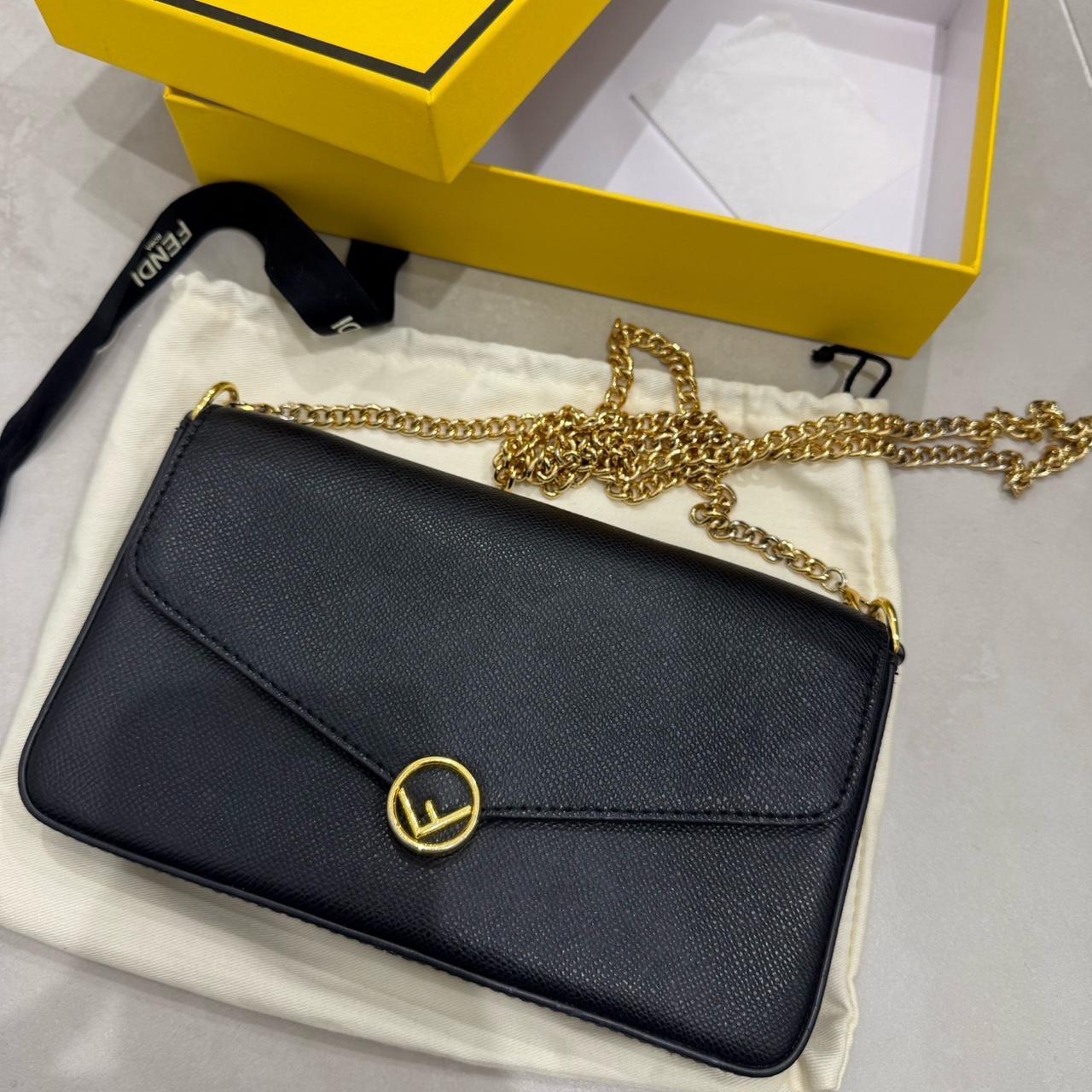 Authentic Fendi Roma Leather Wallet on Chain. rrp:... - Depop