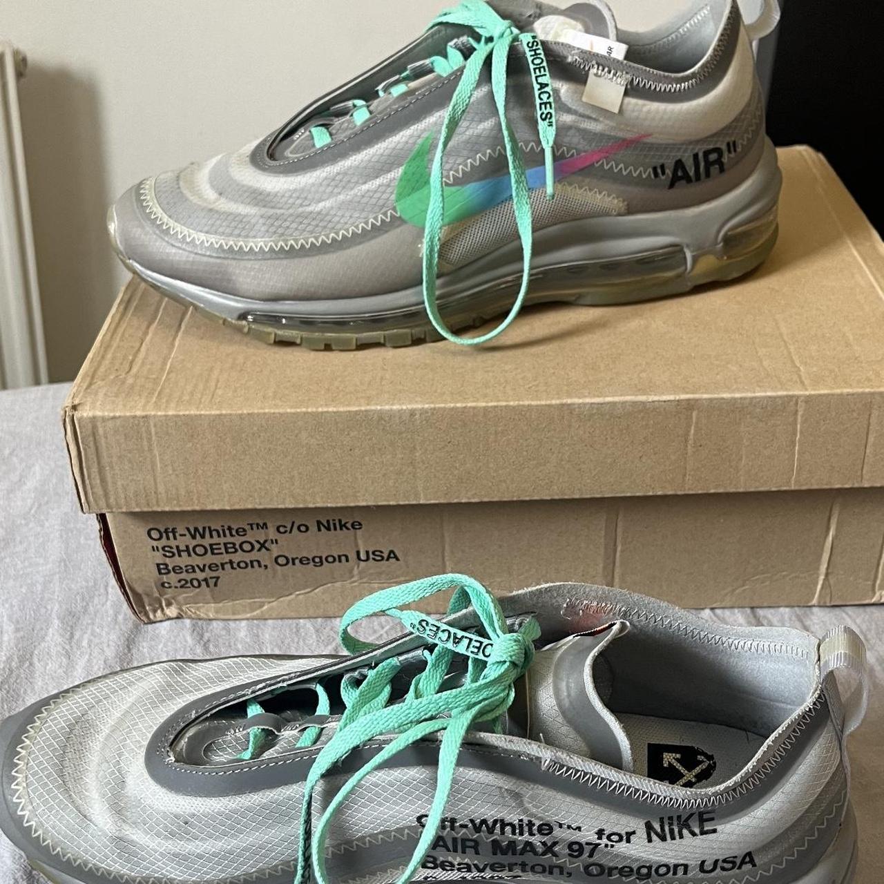 Off White / Nikes Air Max 97 Only worn once... - Depop