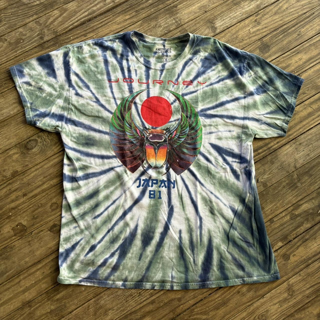 American Classics brand Journey graphic band tie dye... - Depop