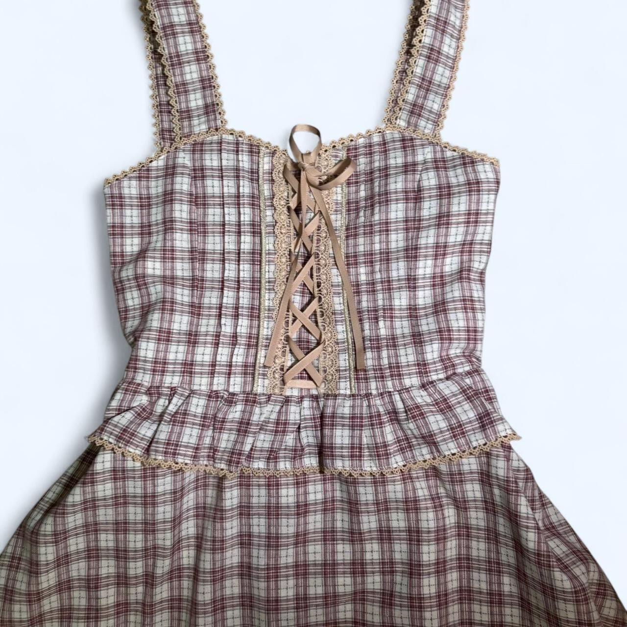 red & white plaid axes femme dress "repop" (bought... | Depop