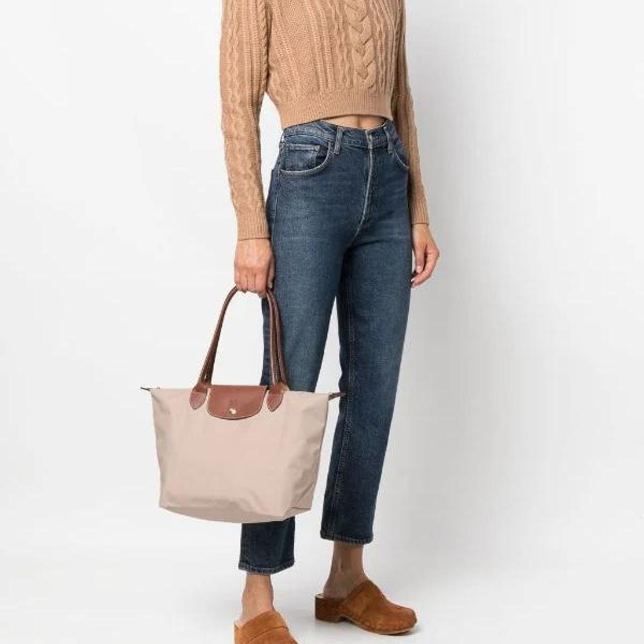 Longchamp Le Pilage tote bag in beige/ tan. Bought... - Depop