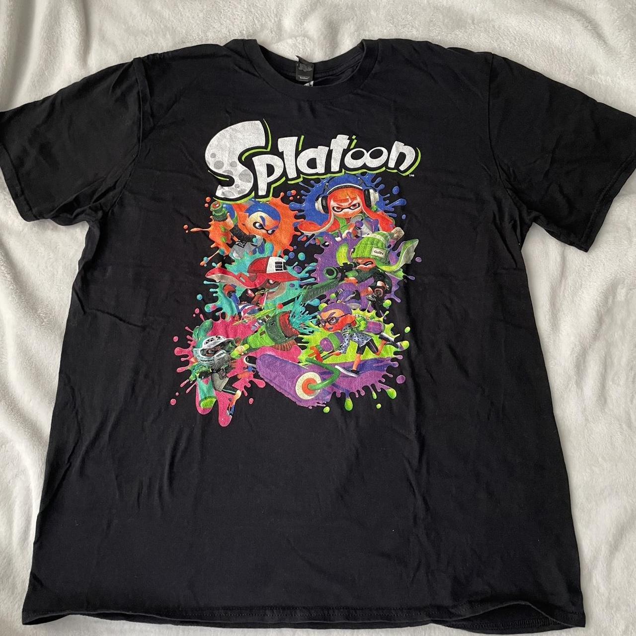 Black Splatoon graphic tee Men’s size large... | Depop
