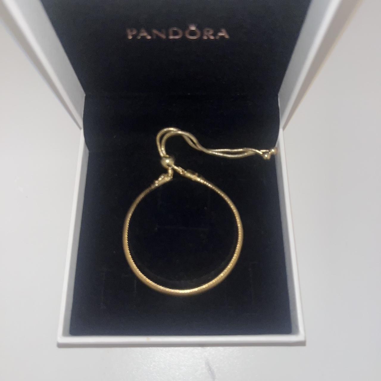pandora gold bracelet (adjustable) #gold #jewelry... | Depop