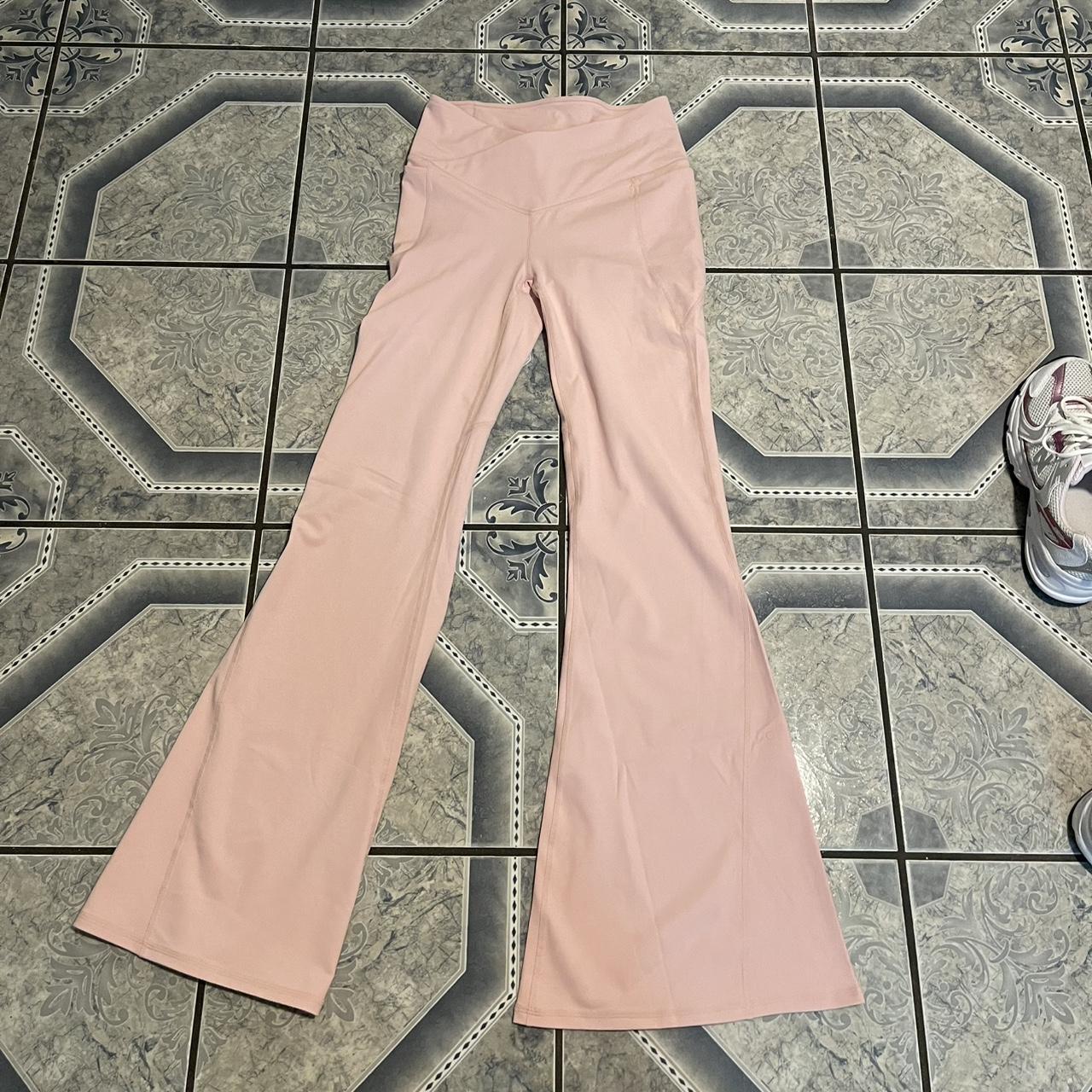 fabletics pink flare leggings size small never... | Depop