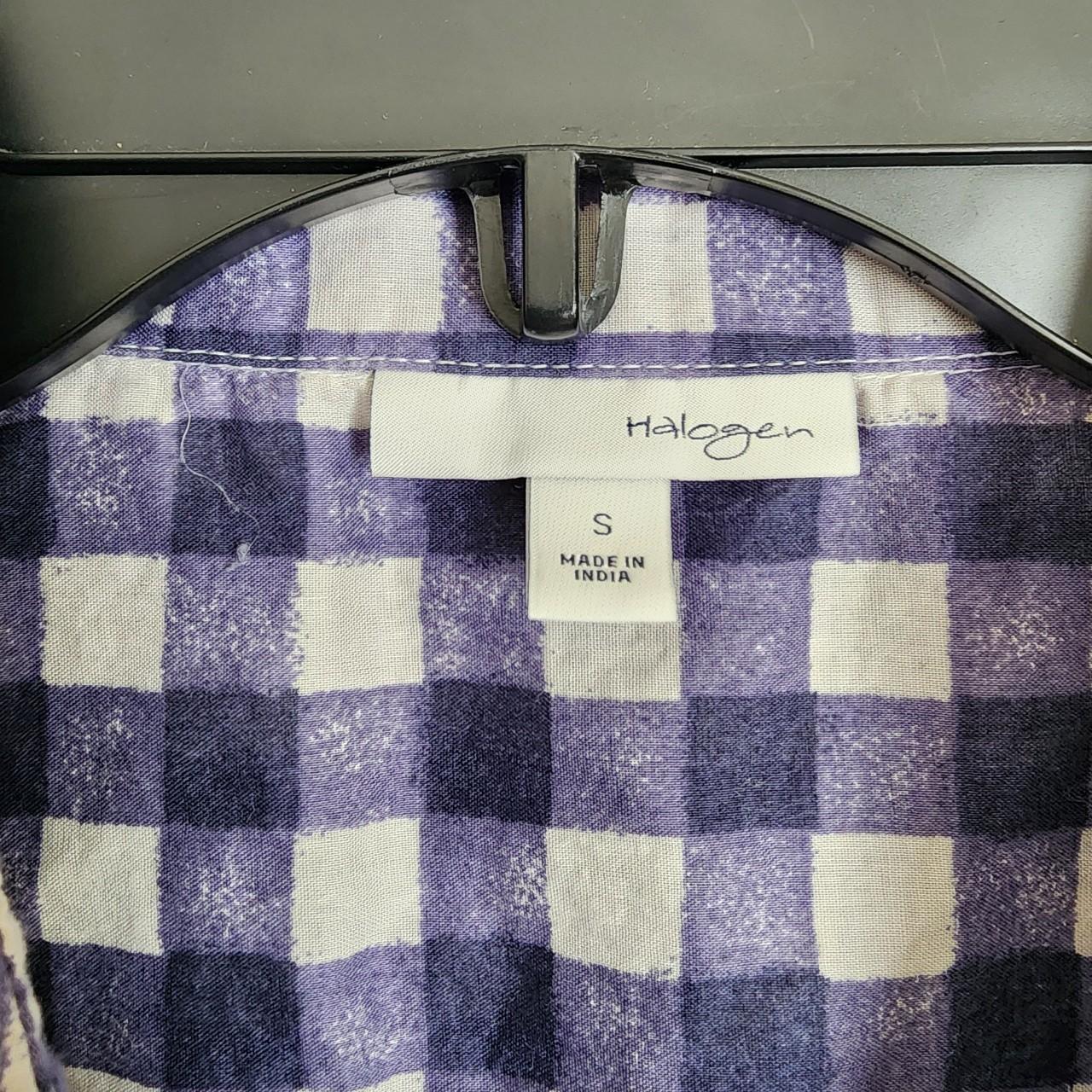 Brand: Halogen Color: Plaid, navy Size: S - Depop