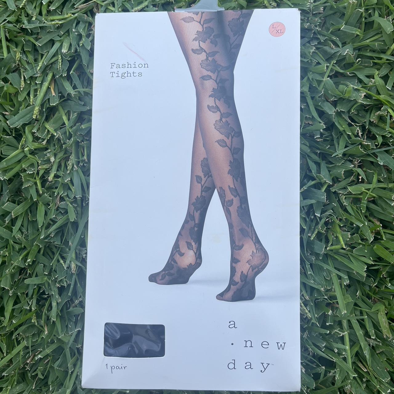 Black Rose Lace Tights Target / A New Day Size L /... - Depop