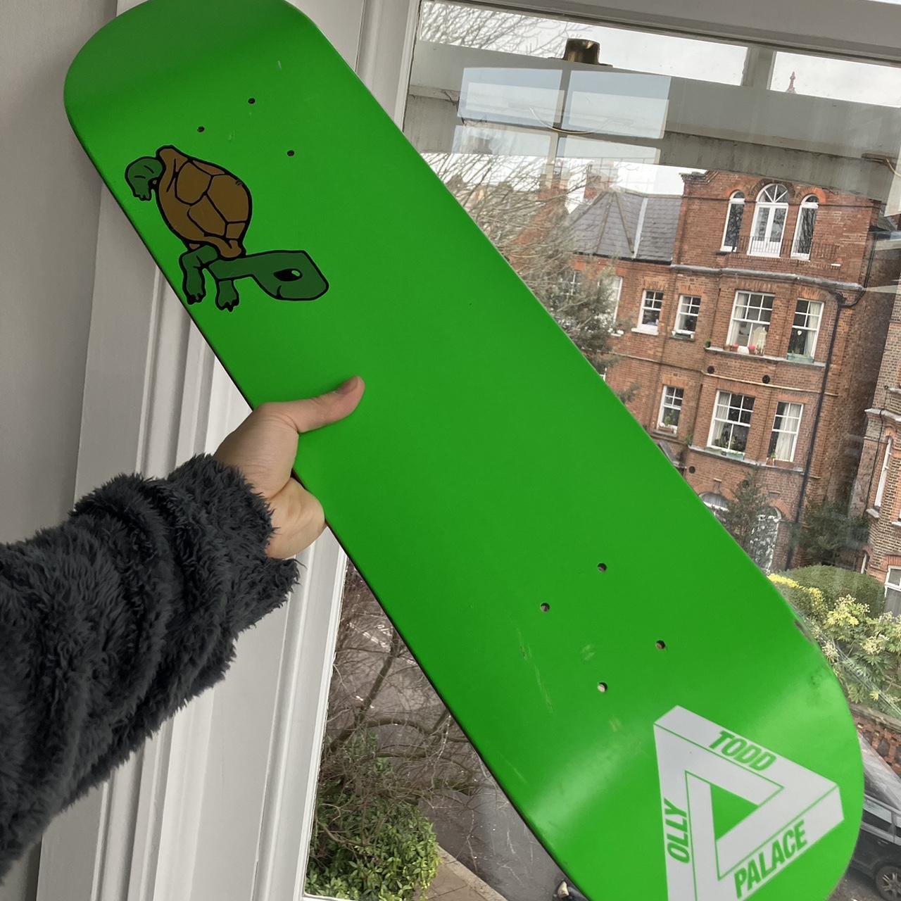 Palace TODD pro turtle skateboard deck Lime green... - Depop