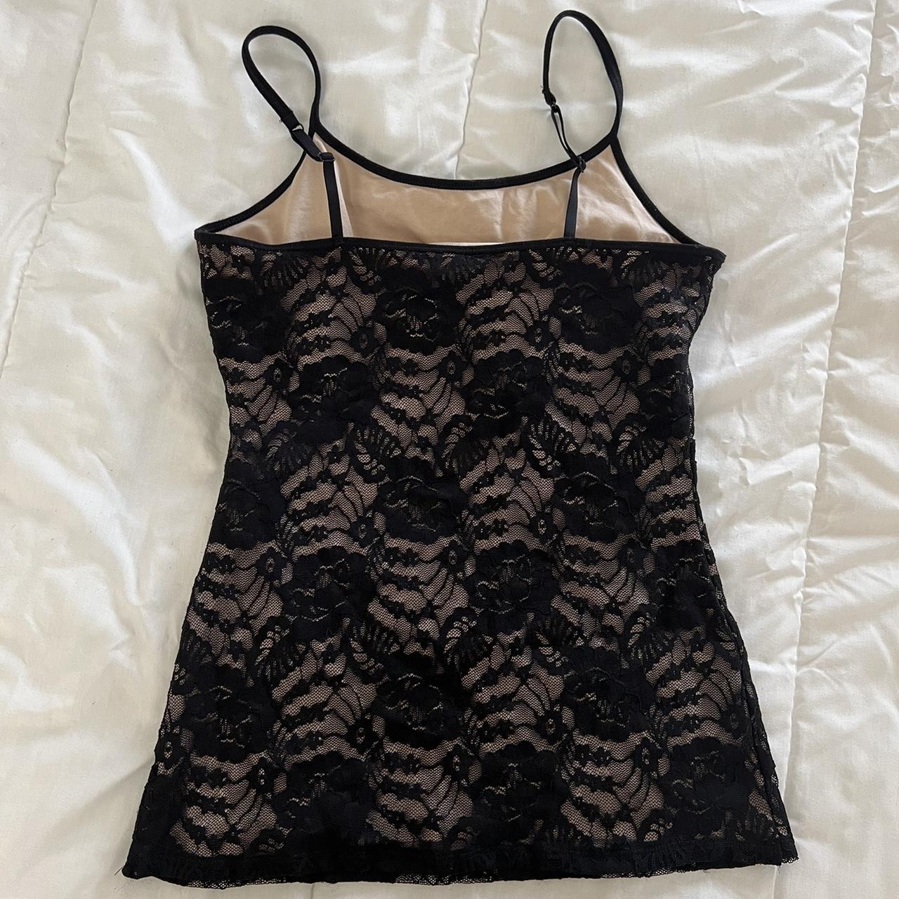 Lace cami by Express black sheer lace (lined)... - Depop