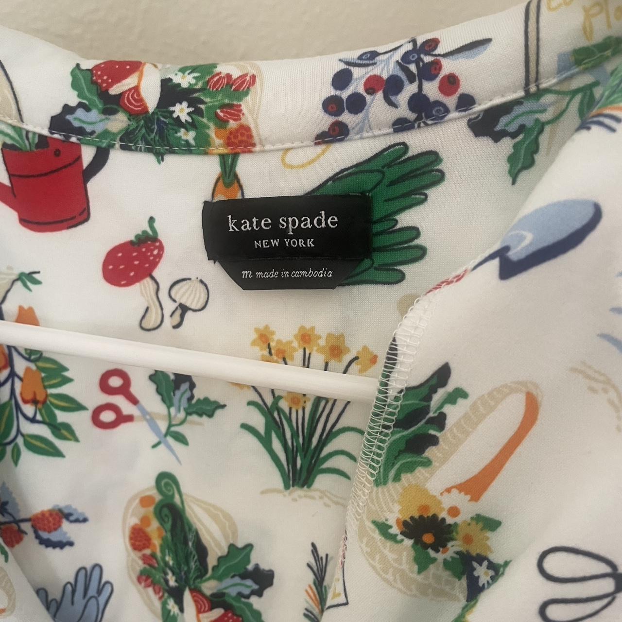 Kate Spade Vegetable Spring Garden Pajamas -button... | Depop