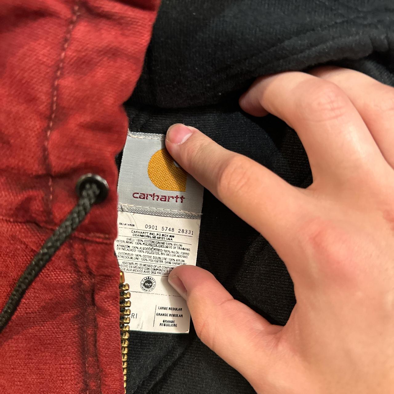 2001 CRIMSON RED CARHARTT ACTIVE JACKET SIZE L (RARE... - Depop